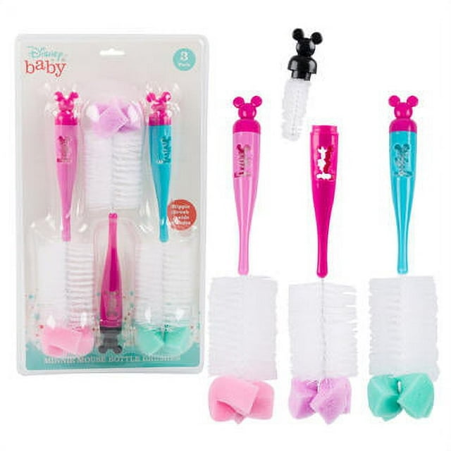 Minnie Mouse 3pk Bottle Brush (Pink) - Walmart.com