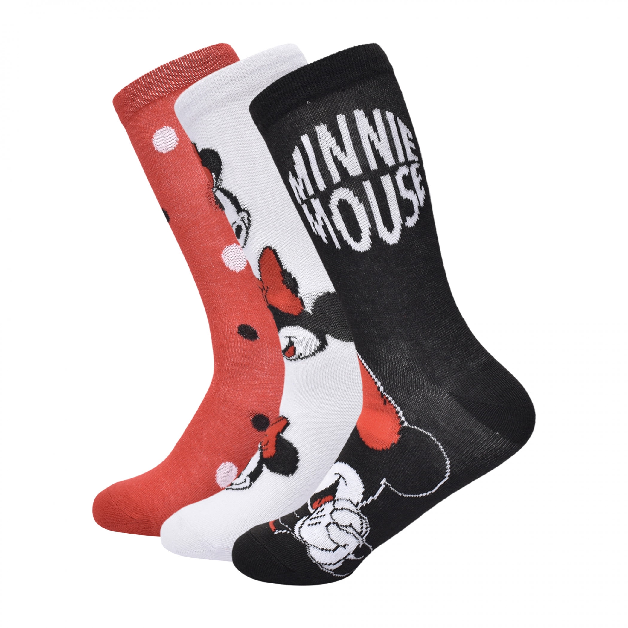 Minnie Mouse Dream of Dots Women's Crew Socks, 3-Pair Box Set ...