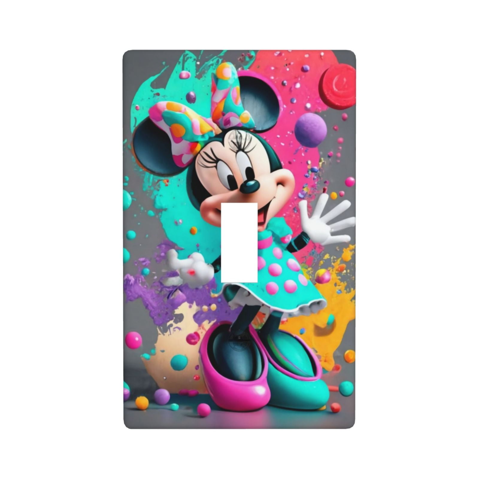 Minnie Mouse Anime Light Switch Cover Plates, Single Lever Wall Plate ...