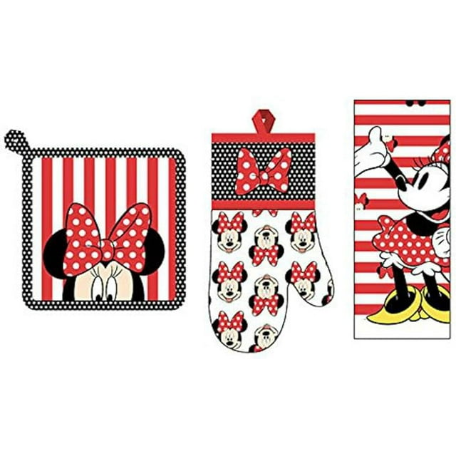 Minnie Mouse Ap Disney Minnie Bows,stripes,dots 3pc Set - Walmart.com
