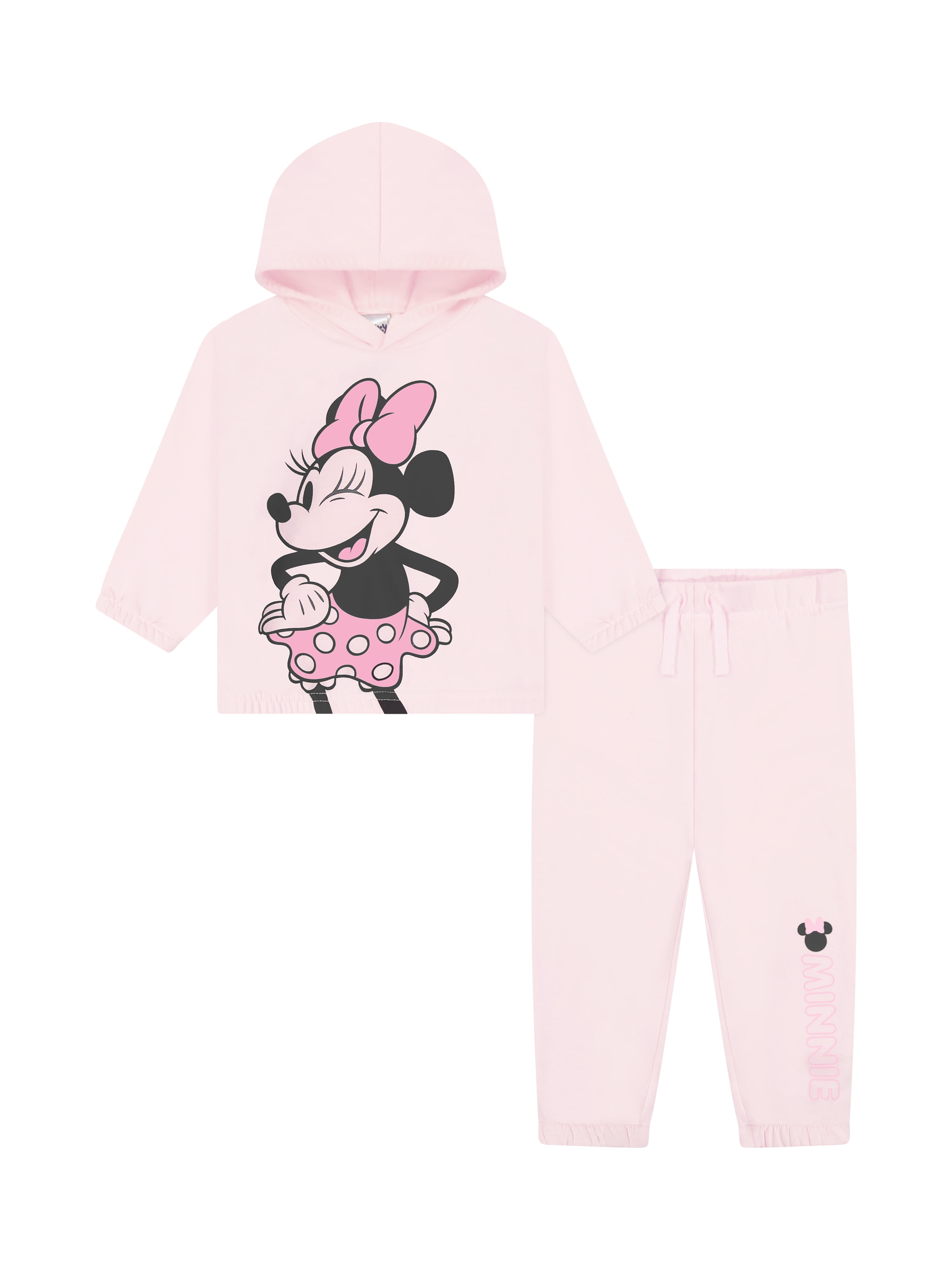 Minnie Mouse Baby Girl 2 Piece Fleece Jogger Set, Sizes 0-24 Months ...
