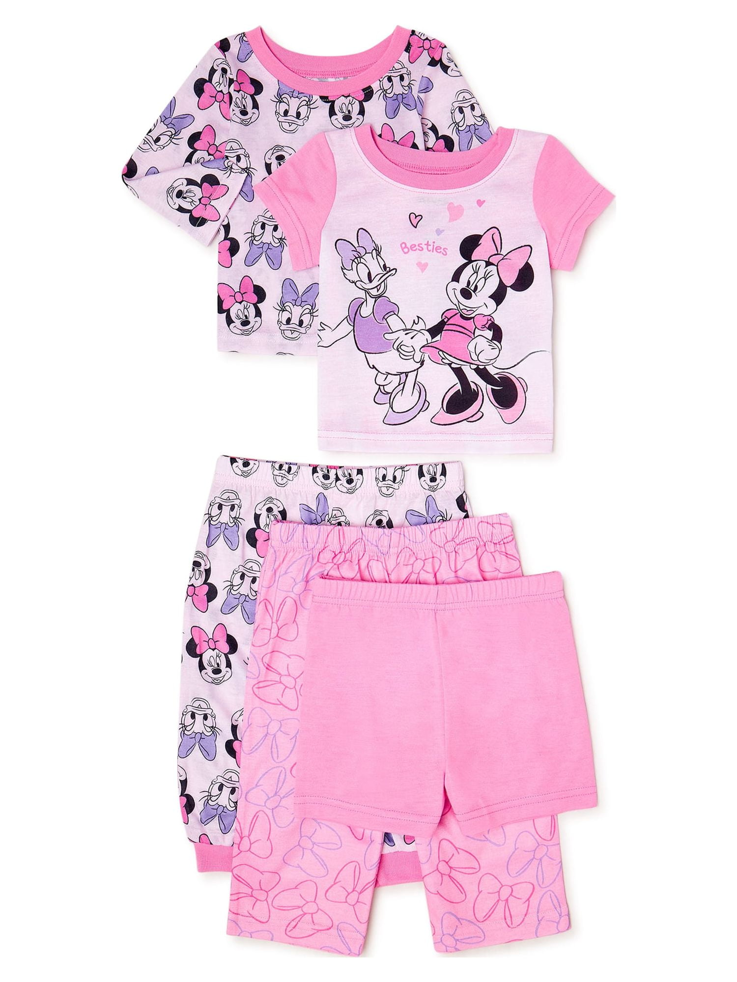 Minnie Mouse Baby and Toddler Girl Pajamas, 5-Piece, Sizes 12M-5T ...