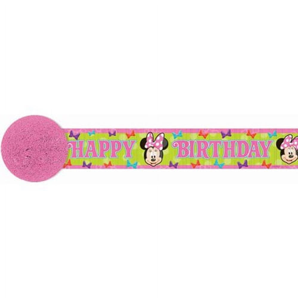 Minnie Mouse 'Bow-Tique' Crepe Paper Streamer (30ft) - Walmart.com