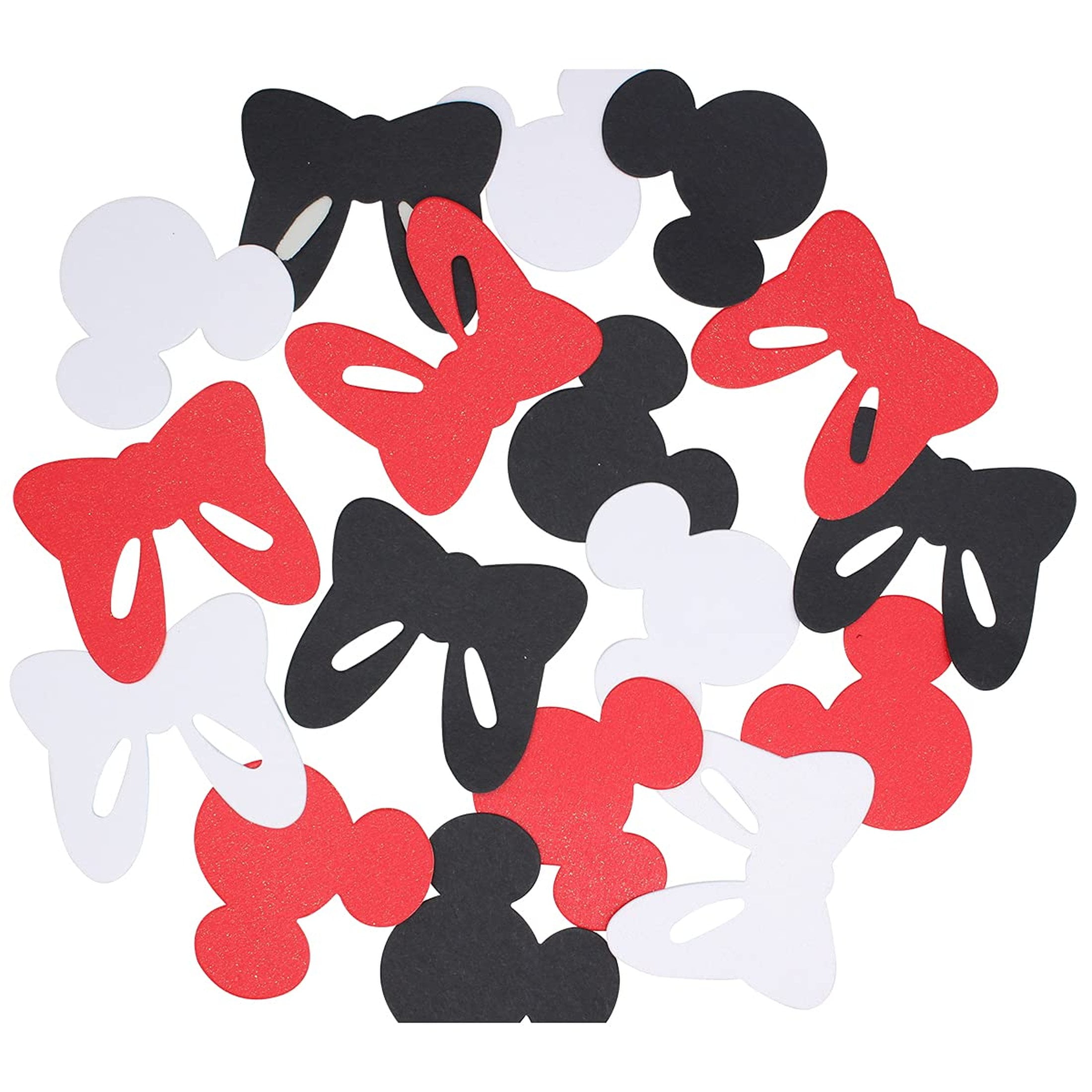 Minnie Mouse Celebration Confetti Set - 120 Pieces of Red, Black, and ...