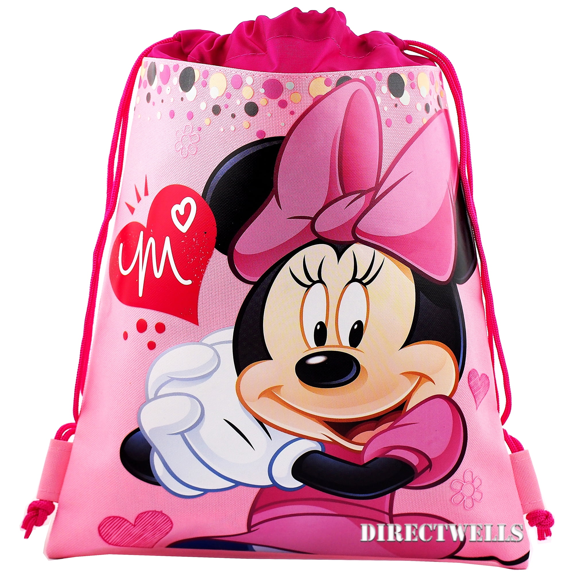 Minnie Mouse Character Licensed Pink Drawstring Bag - Walmart.com