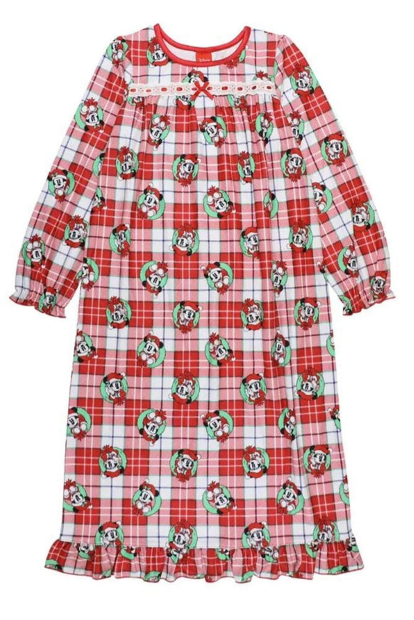 Minnie Mouse Christmas Holiday Girl's 'Santa Minnie' Flannel Nightgown ...