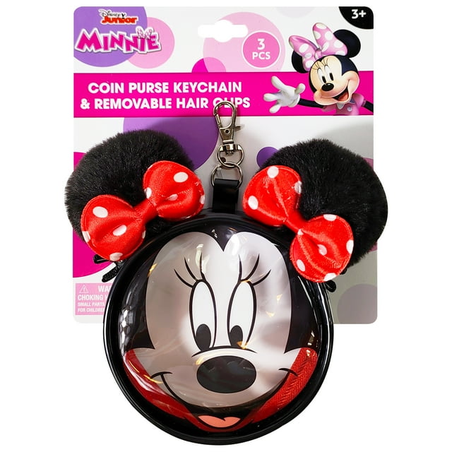 Minnie Mouse Coin Purse with Two Removeable Hair Clips, Multicolor ...