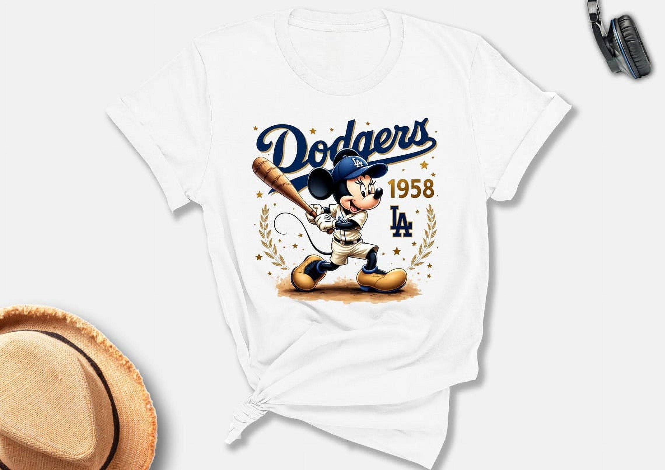 Minnie Mouse Dodgers Baseball Shirt, Minnie Sports Shirt,Royal Blue ...