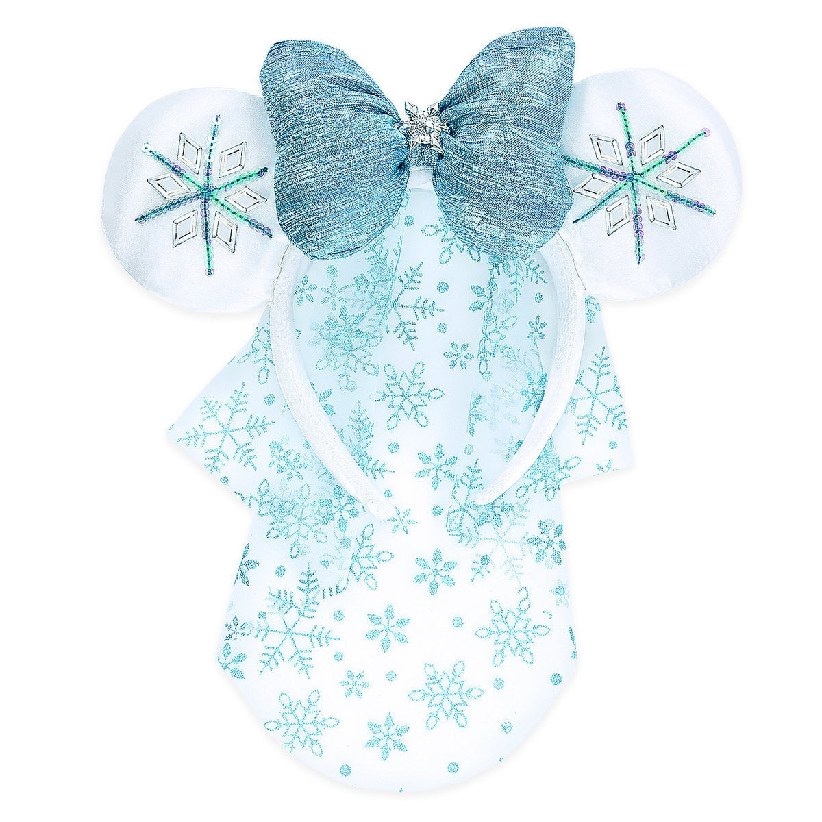Minnie Mouse Frozen Elsa Snow Queen Snowflake Ears Headband New Disney ...