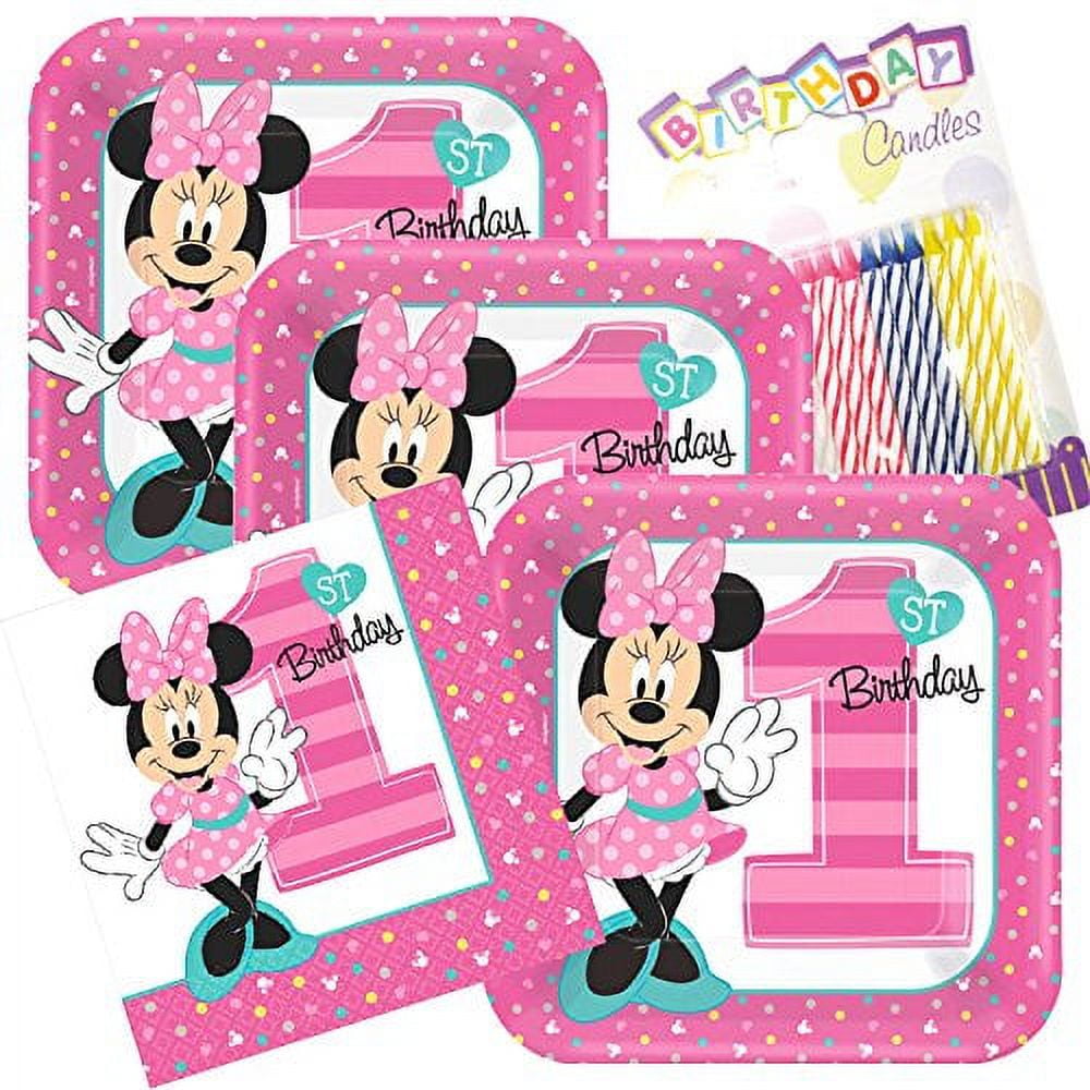 Minnie Mouse Fun To Be One 1st Party Birthday Plates and Napkins Serves ...