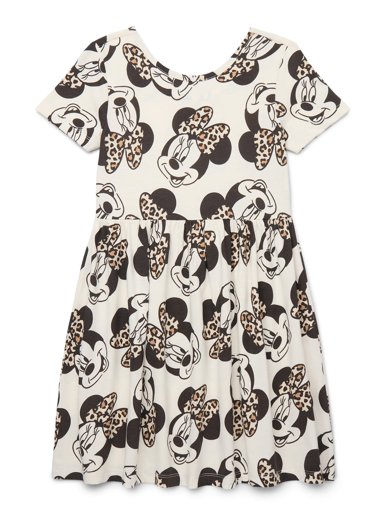 Minnie Mouse Girls' Print Dress with Short Sleeves, Sizes 4-12 ...