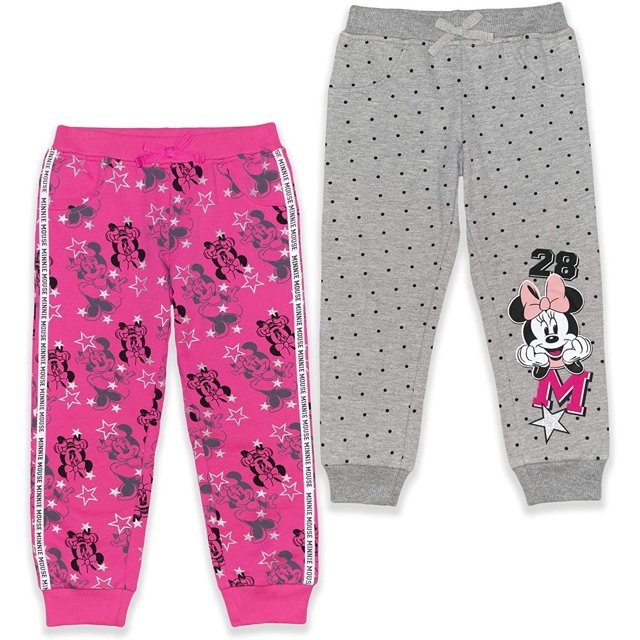 Minnie Mouse Girls 2 Pack Joggers, Toddler - Walmart.com
