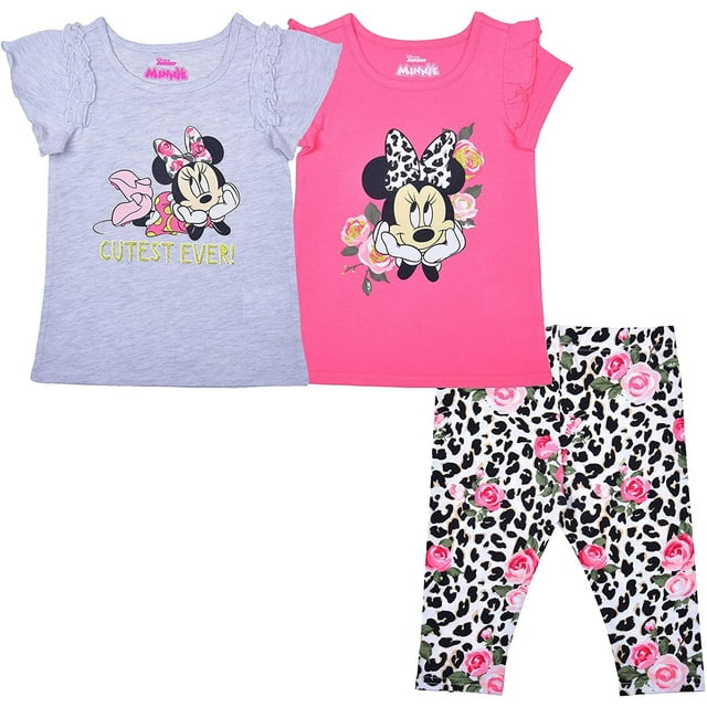 Minnie Mouse Girls 3 Piece 2 Short and Legging Set, 4-6X - Walmart.com