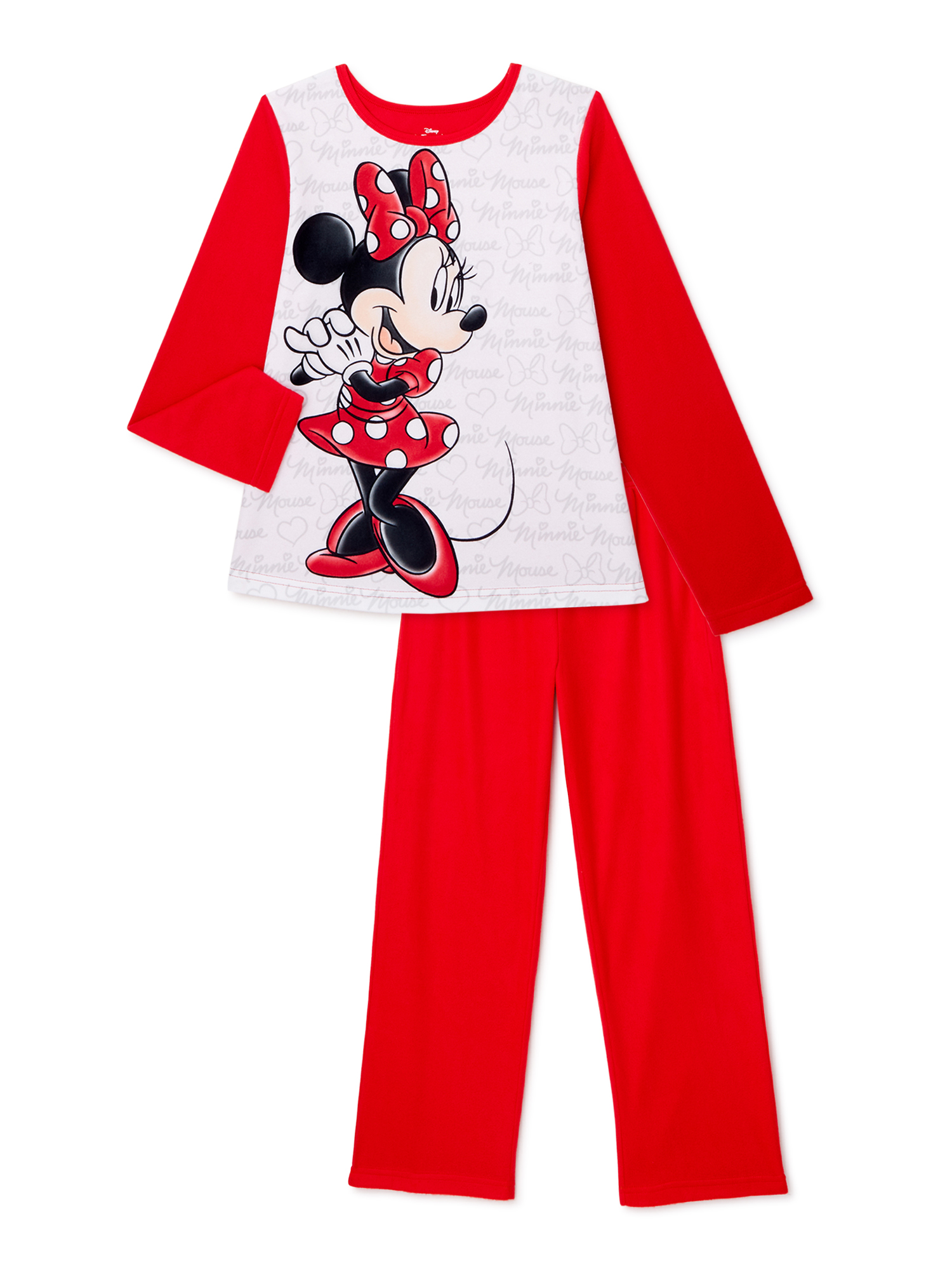 Minnie Mouse Toddler Girls' Pajamas, 2 Piece Set - Walmart.com