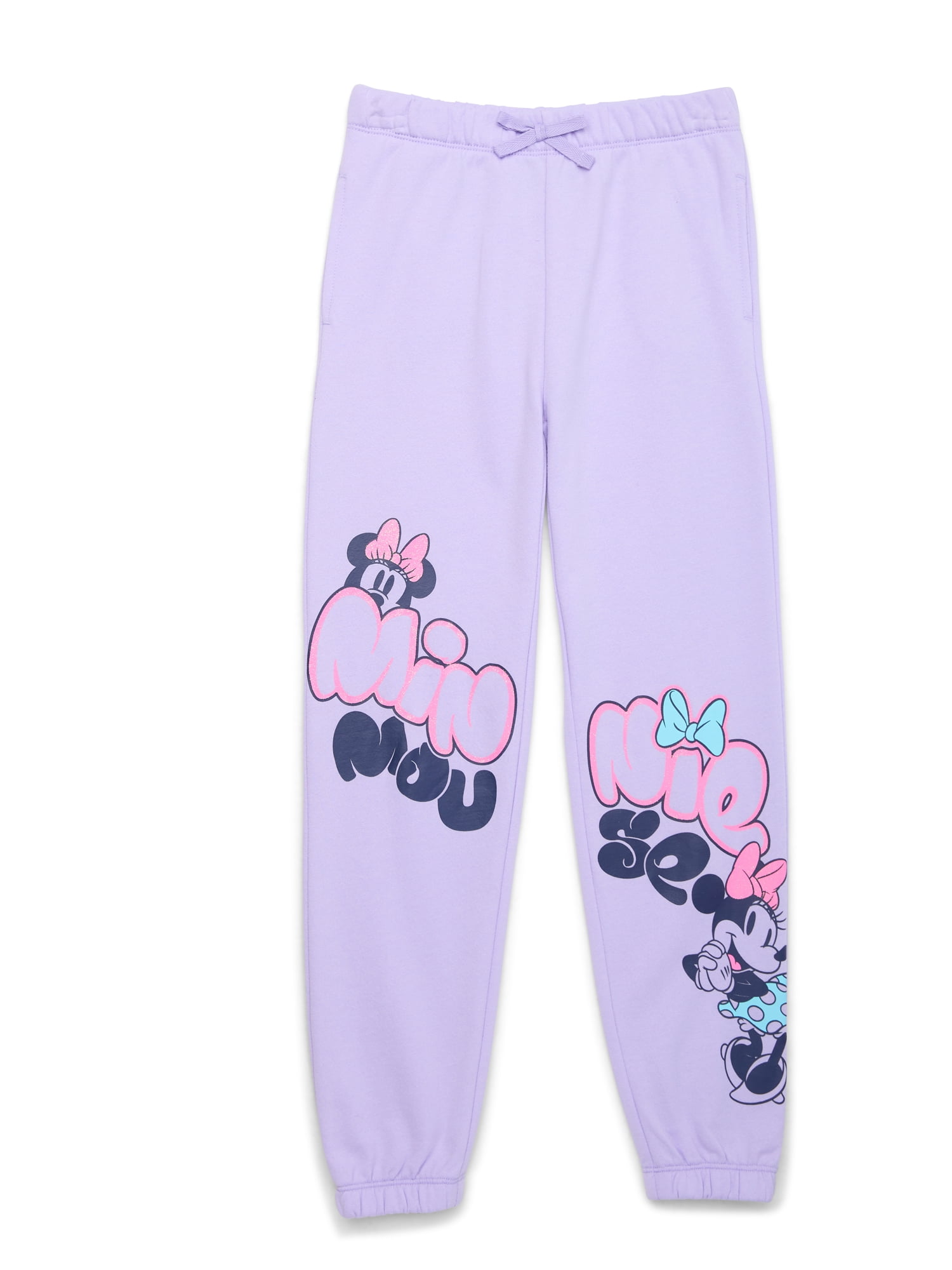 Minnie Mouse Girls Graphic Fleece Jogger Pants, Sizes 4-16 & Plus ...