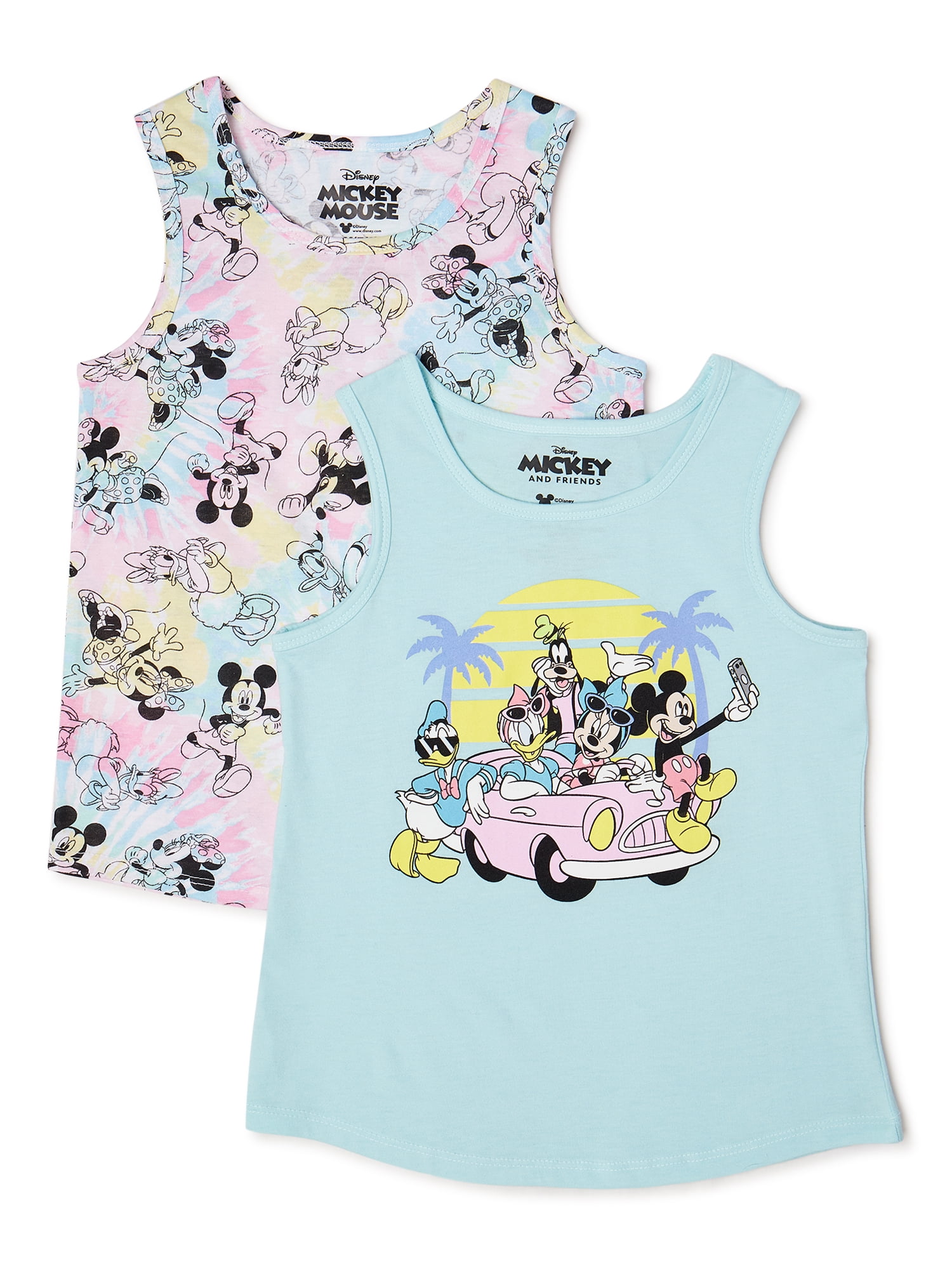 Minnie Mouse Girls' Graphic Tank Tops, 2-Pack, Sizes 4-16 - Walmart.com
