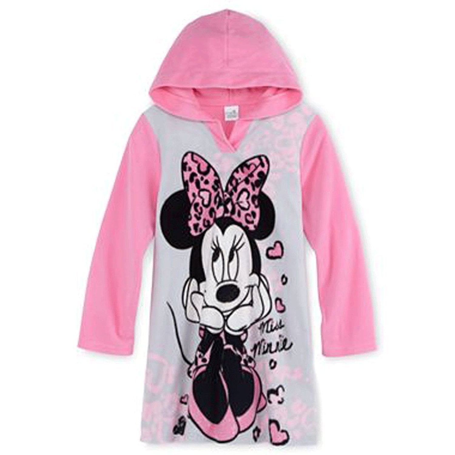 Minnie Mouse Girls Hooded Microfleece I Love Miss Minnie 8 - Walmart.com