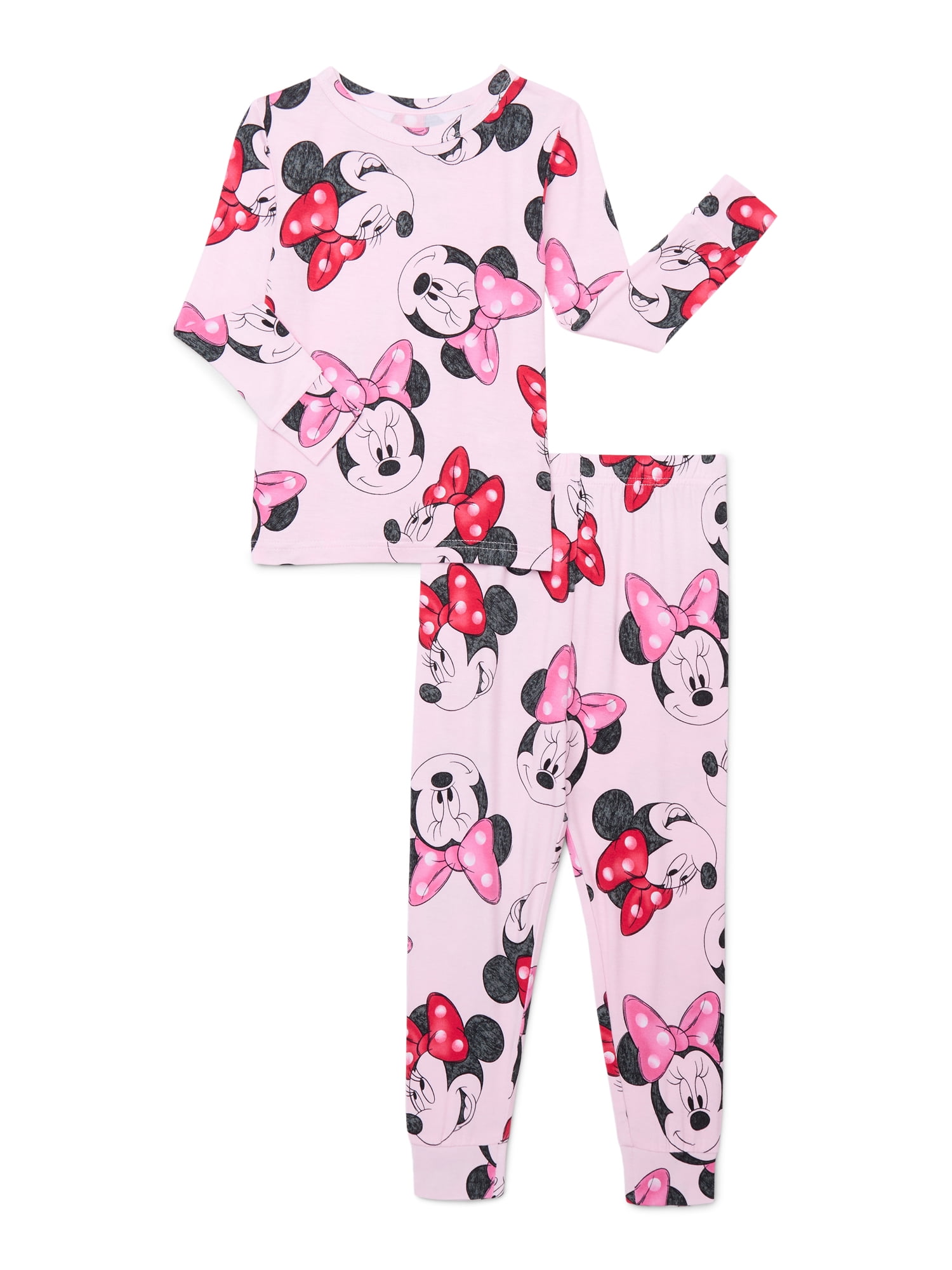 Minnie Mouse Girls Top and Pants Pajama Set, 2-Piece, Sizes 4-10 ...