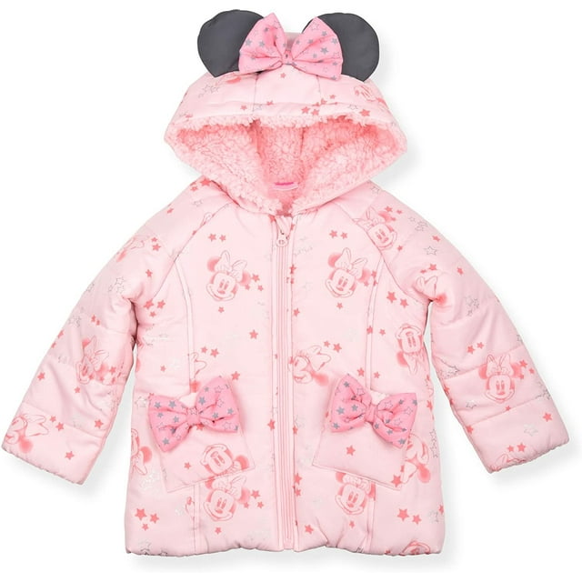 Minnie Mouse Girls Puffer Coat, Toddler - Walmart.com