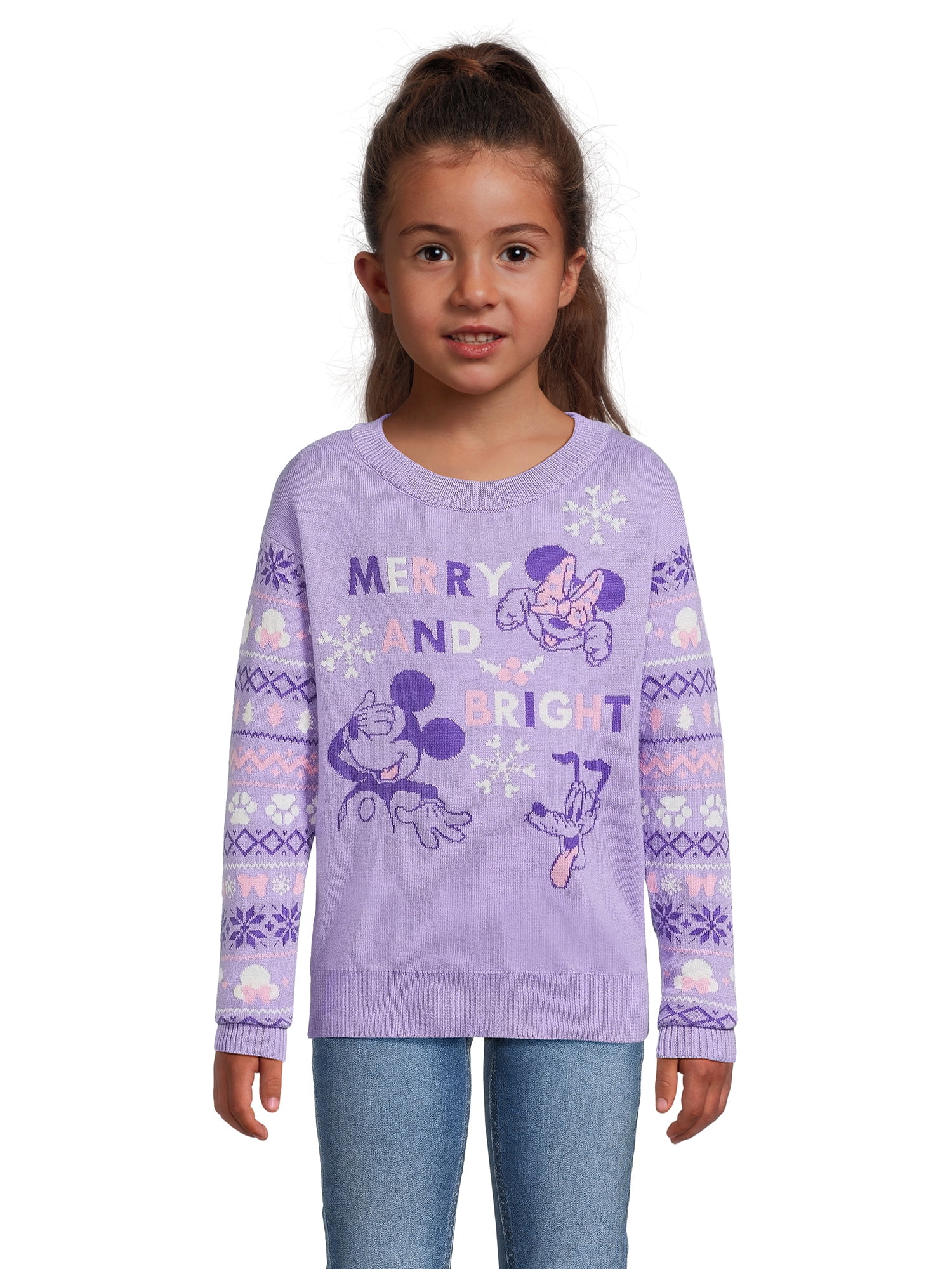 Minnie Mouse Girls Sweater, Sizes 4-16 - Walmart.com