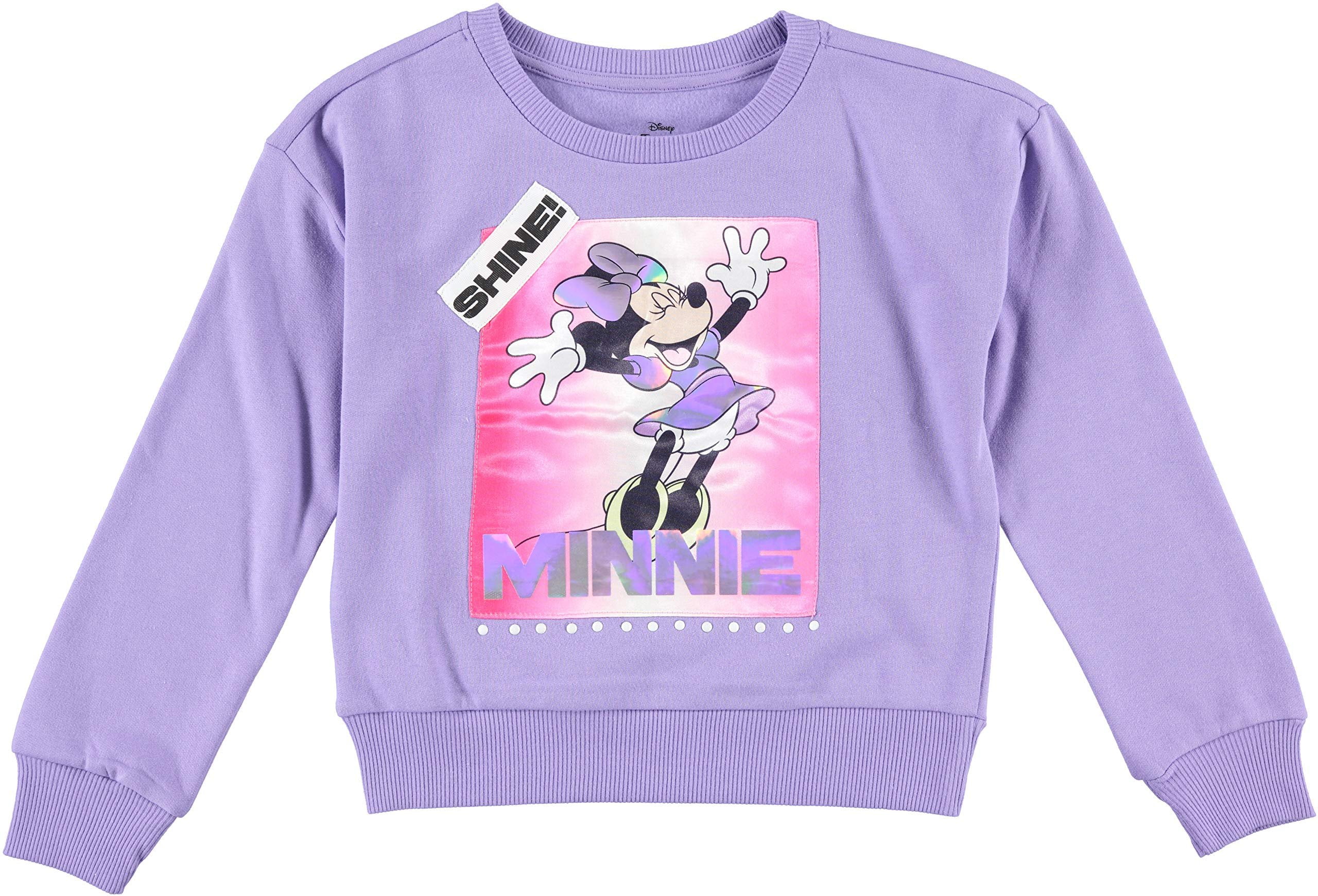 Disney Minnie Mouse Kids Pullover Sweatshirt, Lavender, Sizes XS-XL ...