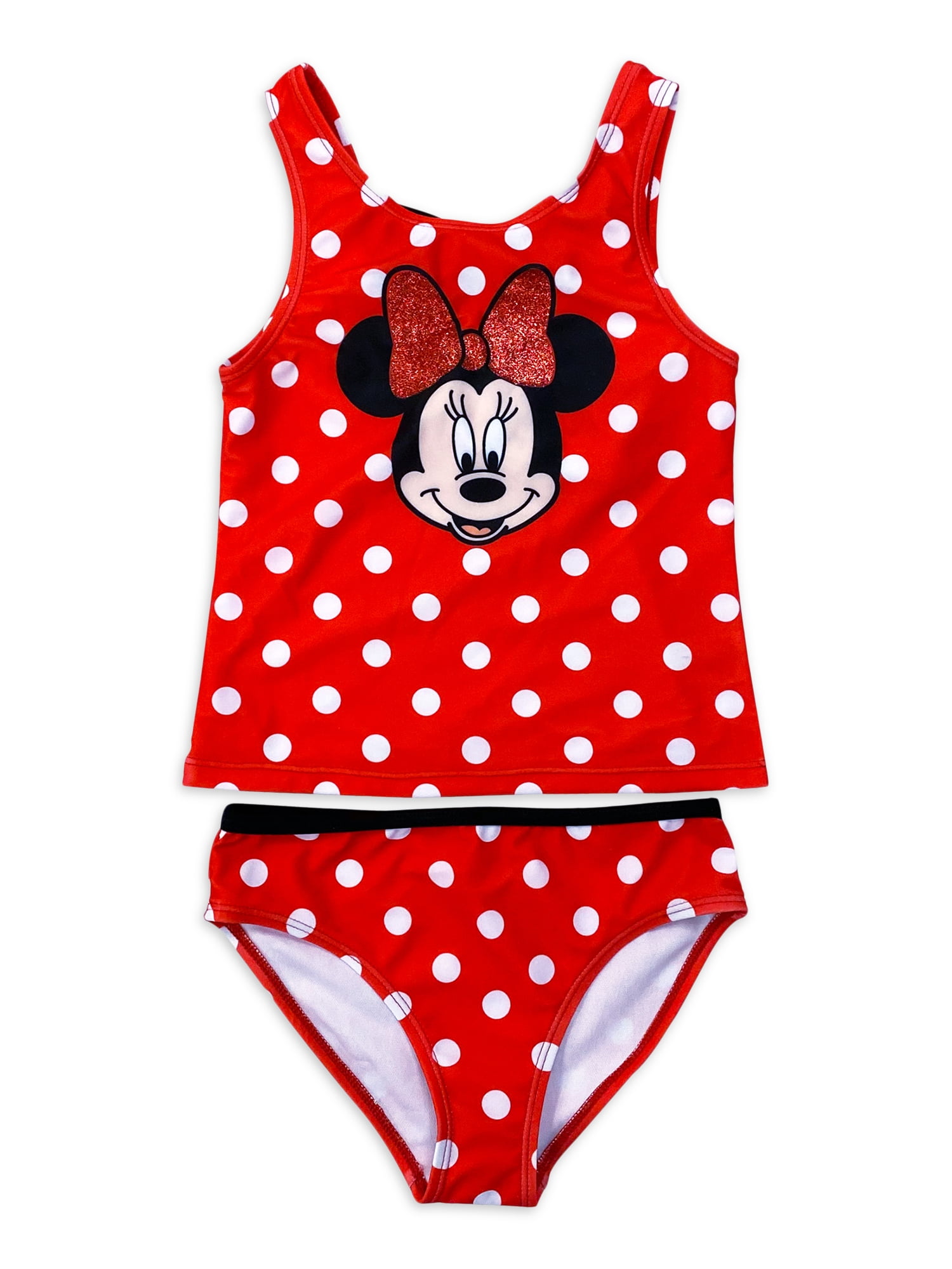 Minnie Mouse Girls Tankini Polka Dot Swimsuit, Sizes 4-6X - Walmart.com