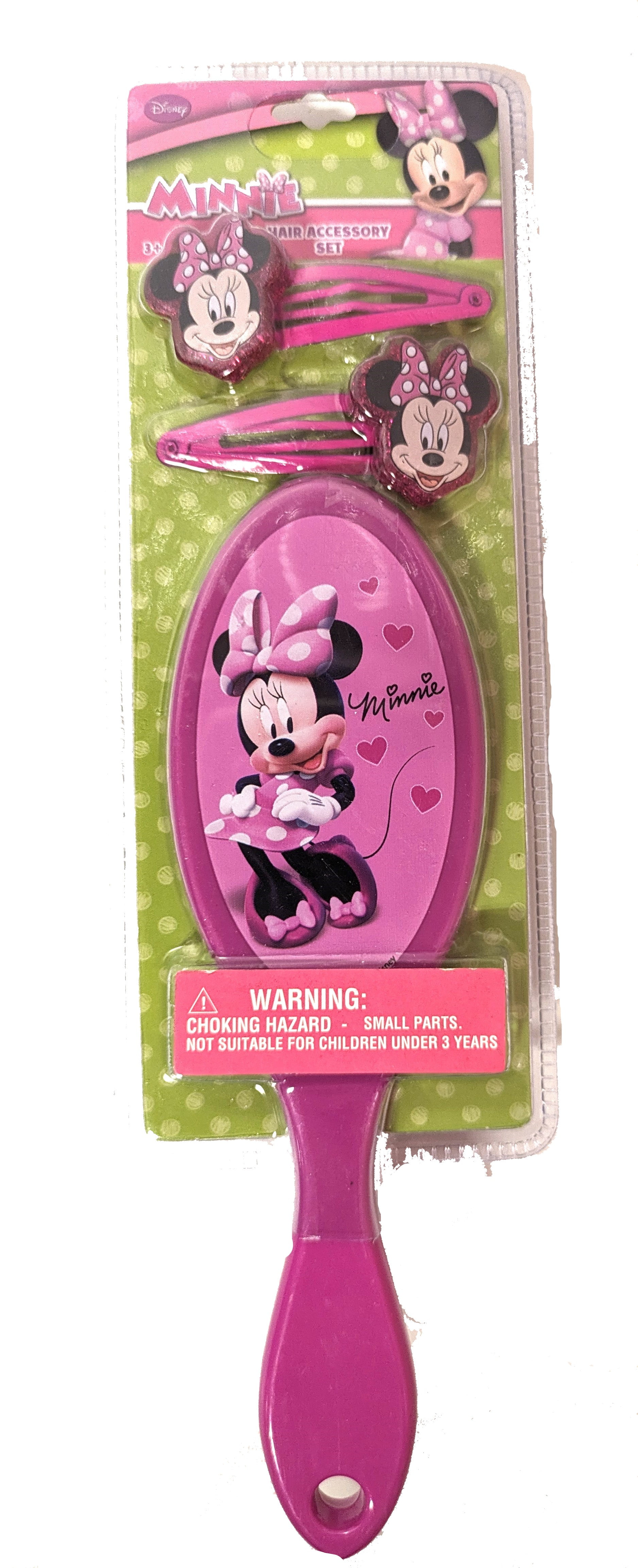 Minnie Mouse Hair Brush with Hair Clips Hair Accessory Set - Walmart.com