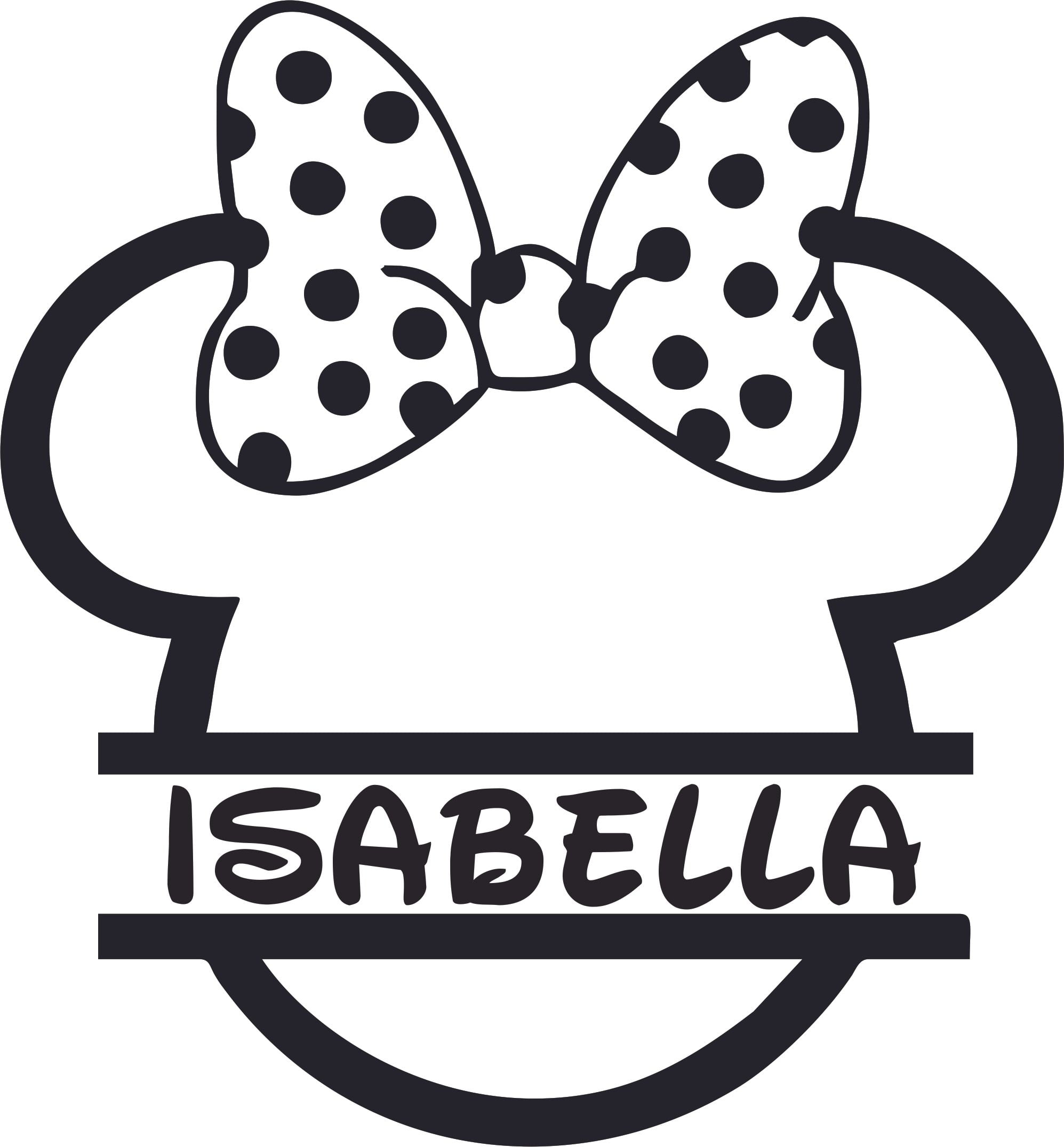 Minnie Mouse Head Cartoon Design Customized Wall Art Vinyl Decal ...