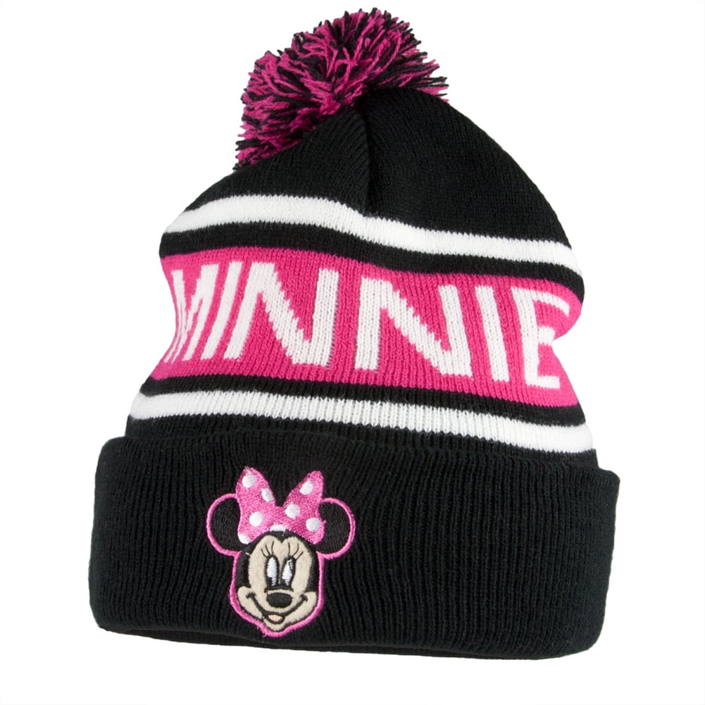 Minnie Mouse - Head Logo Pom Pom Knit Hat - Walmart.com