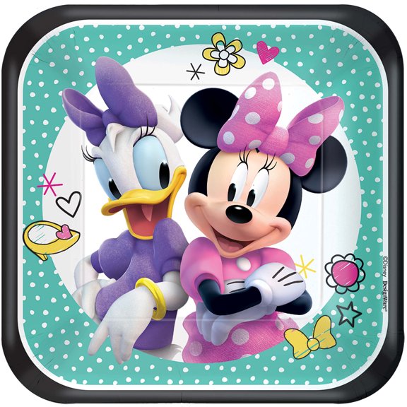 Disney Minnie Mouse 2-Sided Plate - Dishwasher Safe Toddler Plate ...