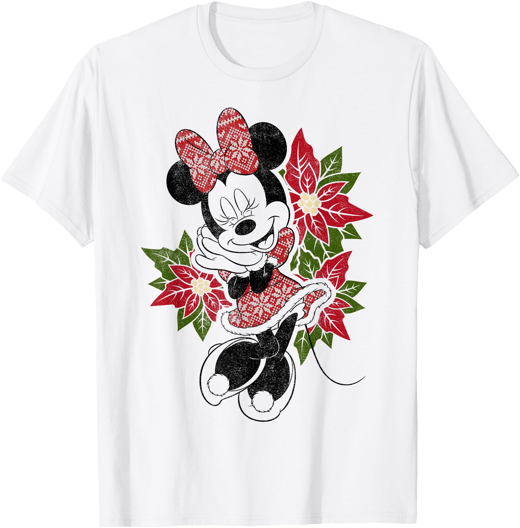 Minnie Mouse Holiday Floral Christmas Portrait Women Girl Kids,Military ...