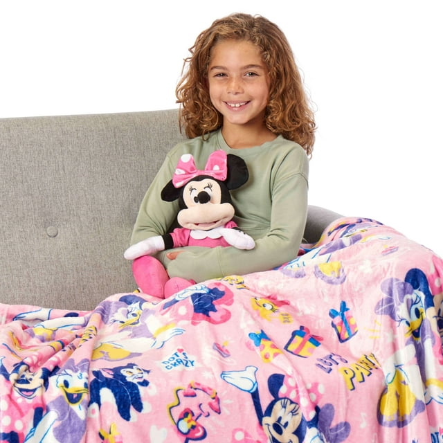 Minnie Mouse Kids Plush Hugger with Silk Touch Throw Blanket Set, 50x60 ...