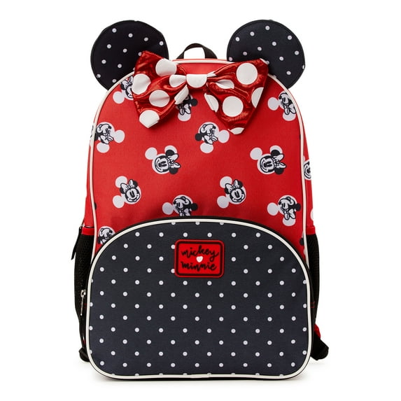 Minnie Mouse Kids Polka Dot Bow Print 17" Laptop Backpack - Walmart.com
