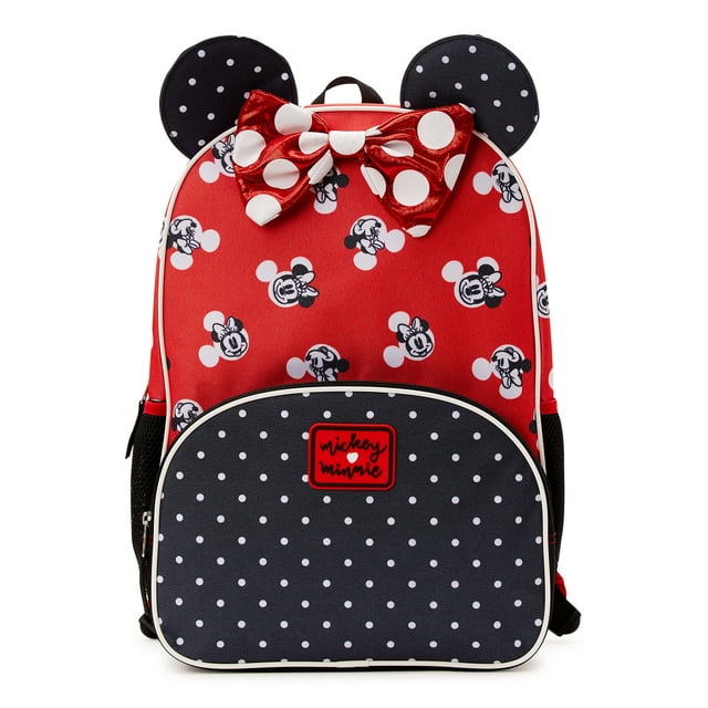 Minnie Mouse Kids Polka Dot Bow Print 17" Laptop Backpack - Walmart.com