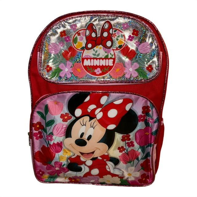 Minnie Mouse Large 16" Flower Red School Backpack by Disney - Walmart.com