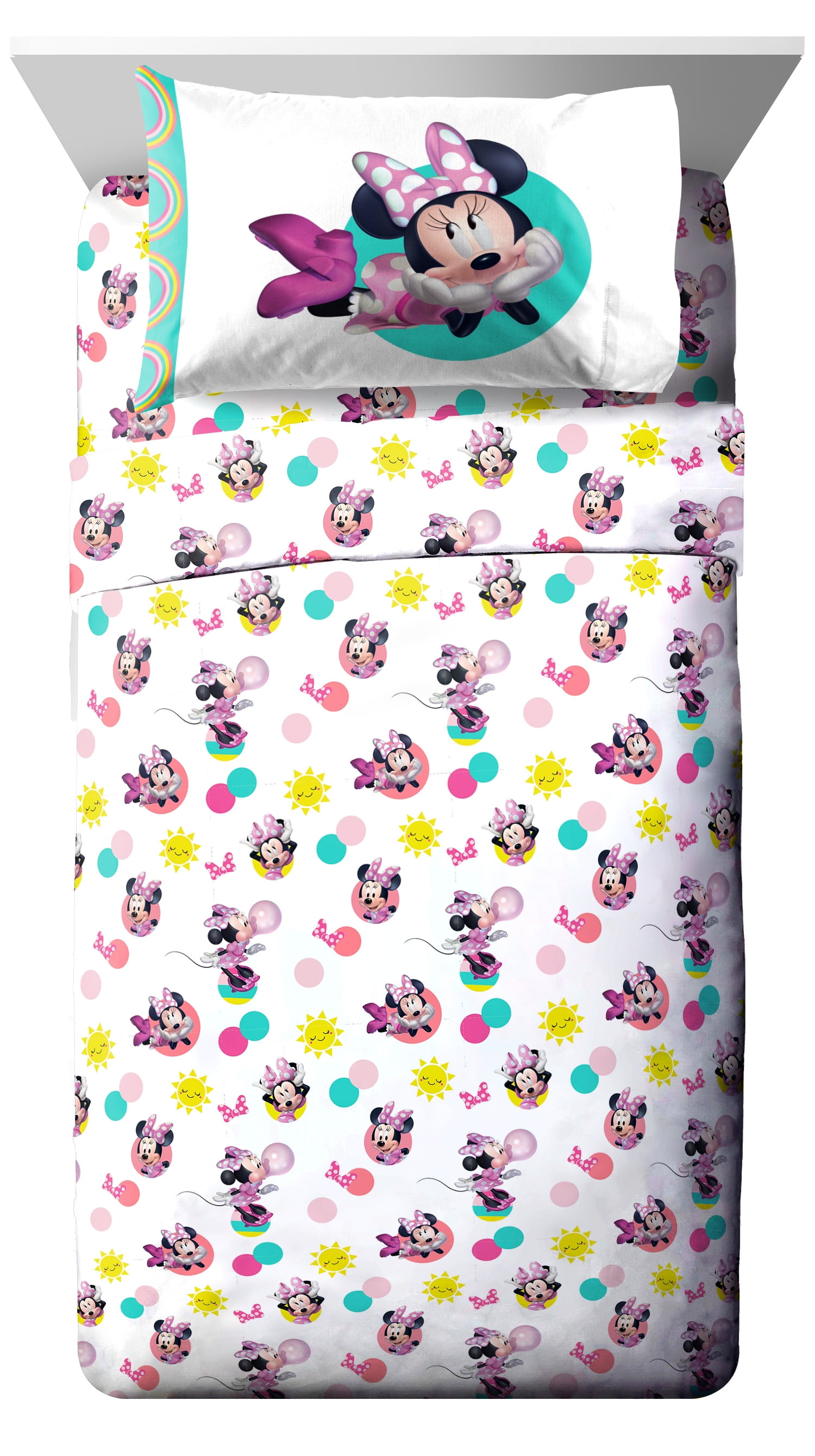 Minnie Mouse Made You Smile Kids 4-Piece Full Sheet Set, Microfiber ...
