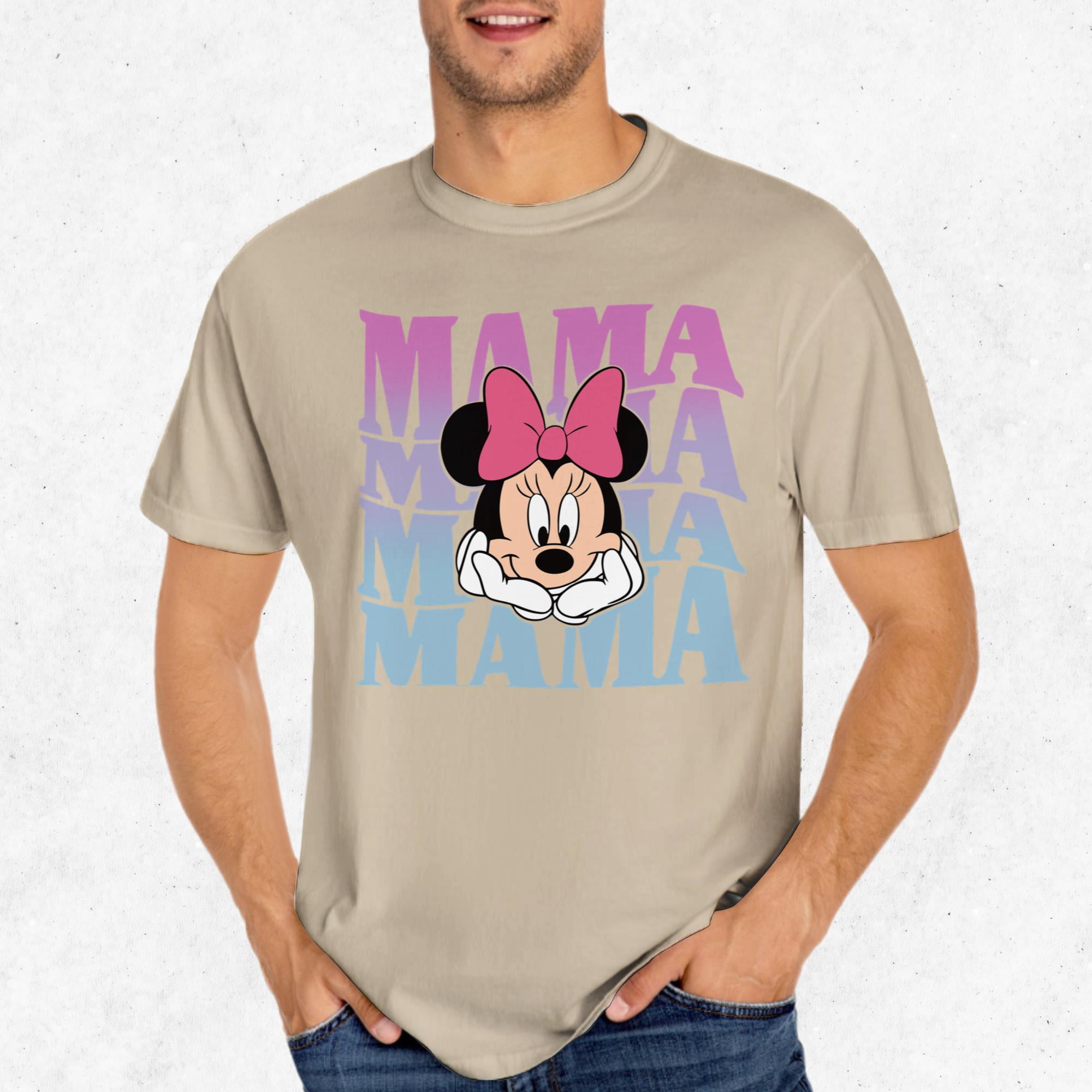 Minnie Mouse Mama Comfort Colors T-Shirt - Cute Disney Design for Moms ...