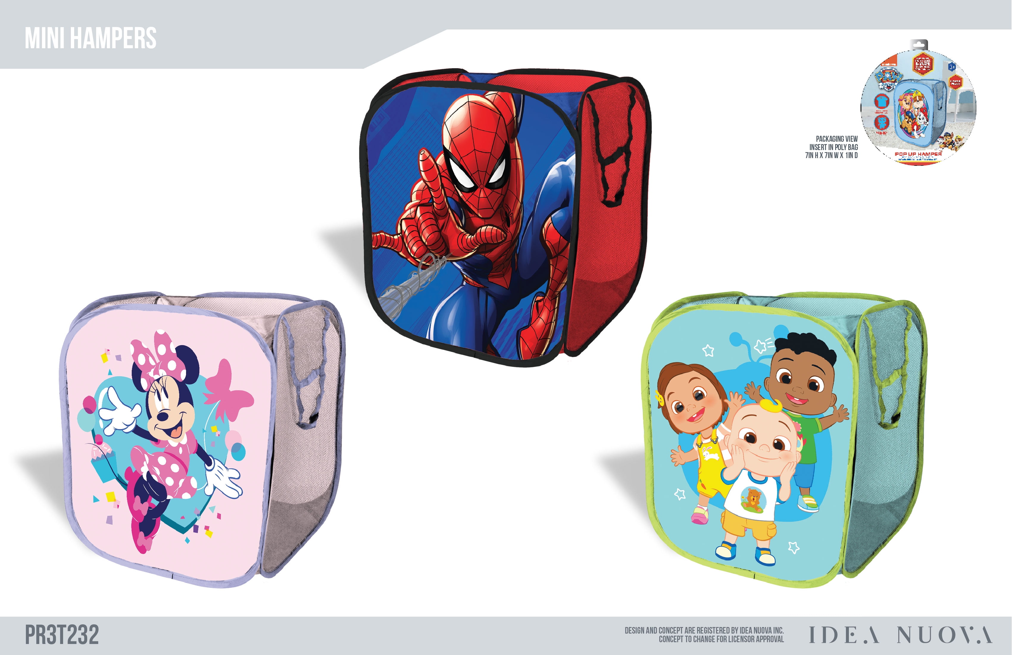 Minnie Mouse Mini Pop-Up Hamper - Storage for Toys, Clothing - Walmart.com