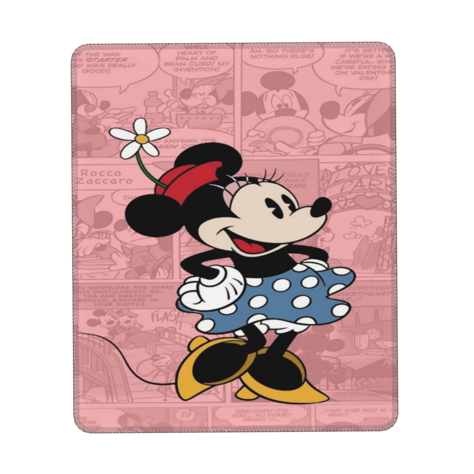 Minnie Mouse Mouse Pad Personalized Gaming Mouse Mat With Stitched Edge ...