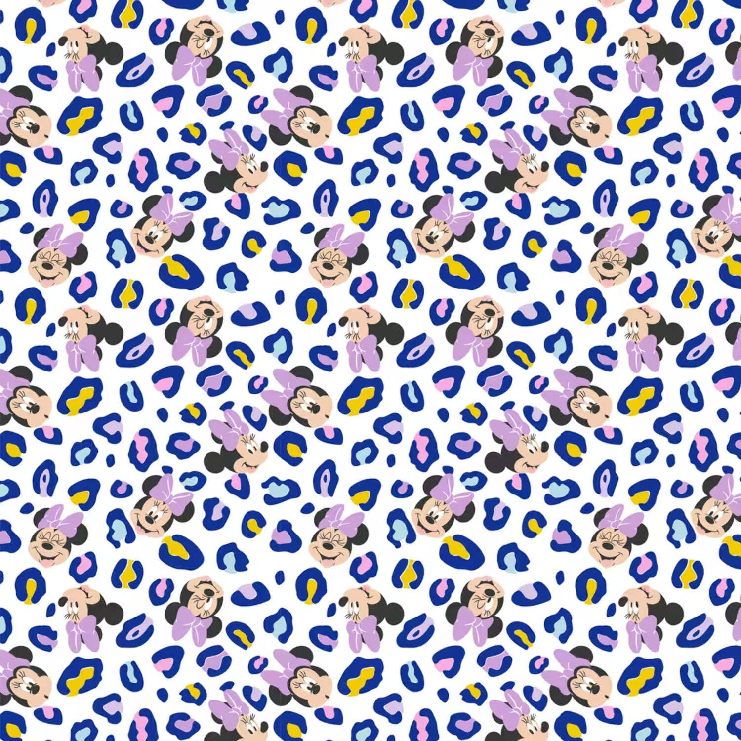 Minnie Mouse Multicolor Leopard Print Cotton Fabric - Walmart.com