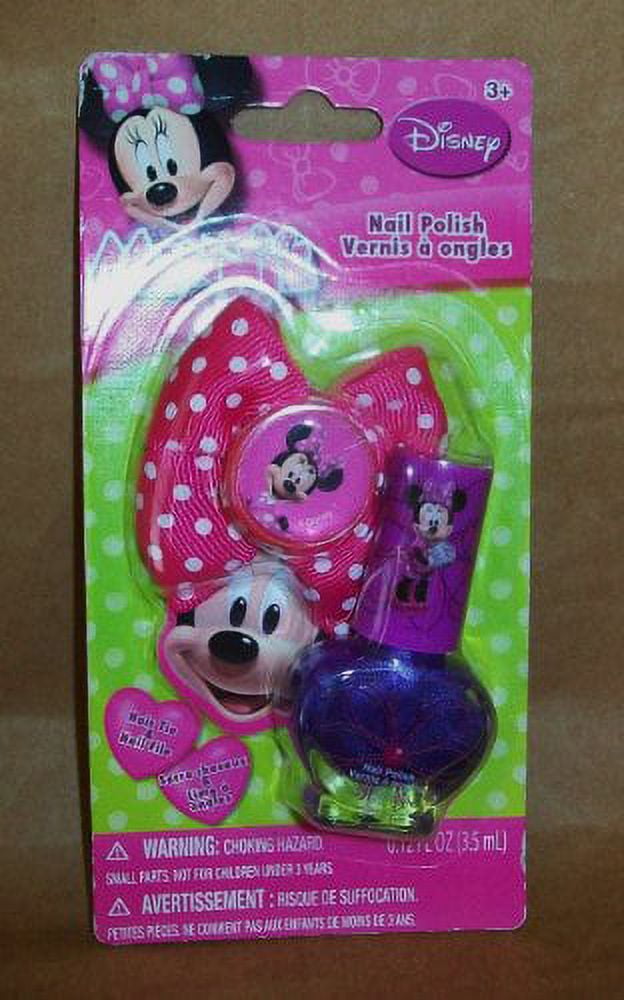 Minnie Mouse Nail Polish with a Hair Tie and Nail File - Walmart.com