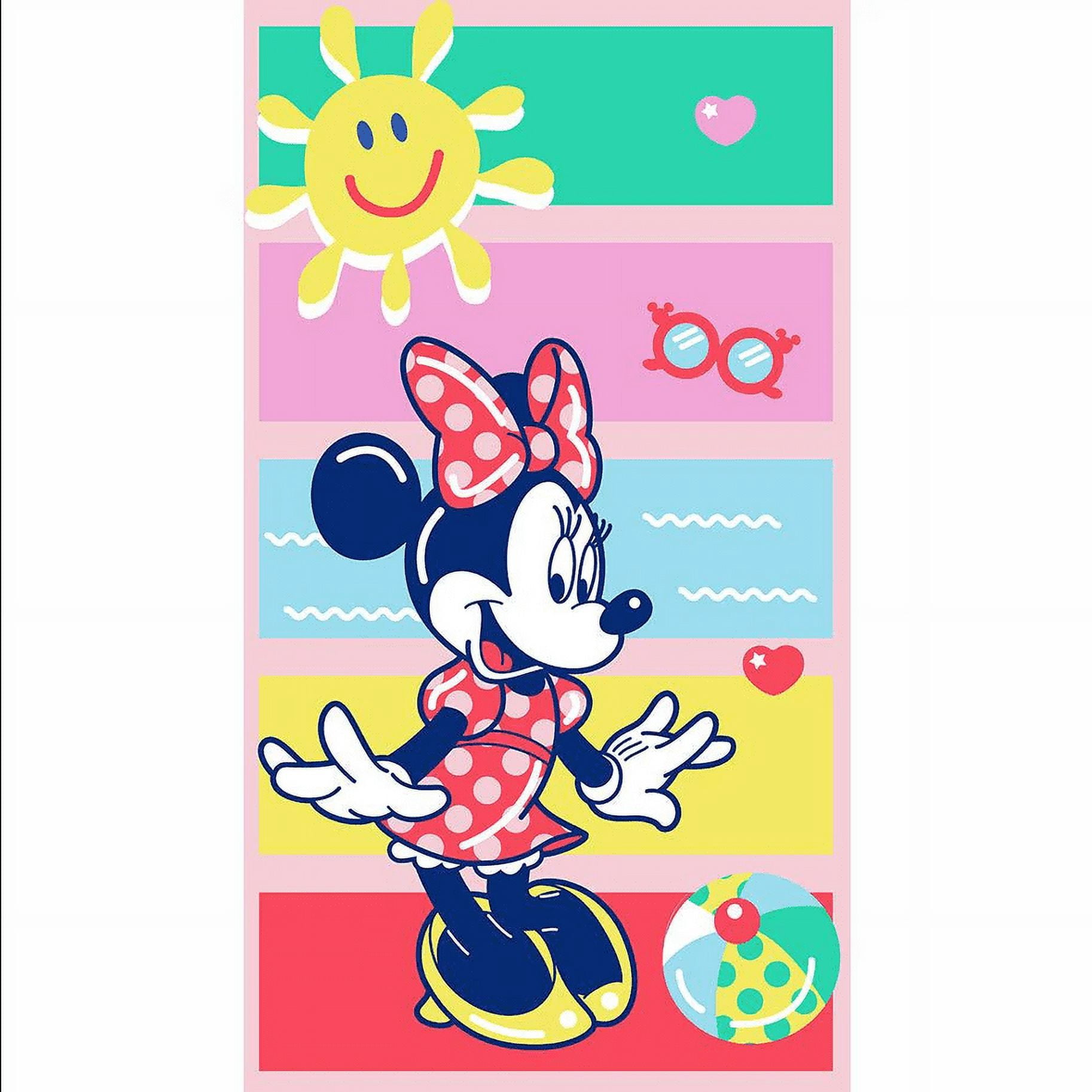 Minnie Mouse OVERSIZED Beach Towel 40" x 72" Summer Polka Dots Kids ...