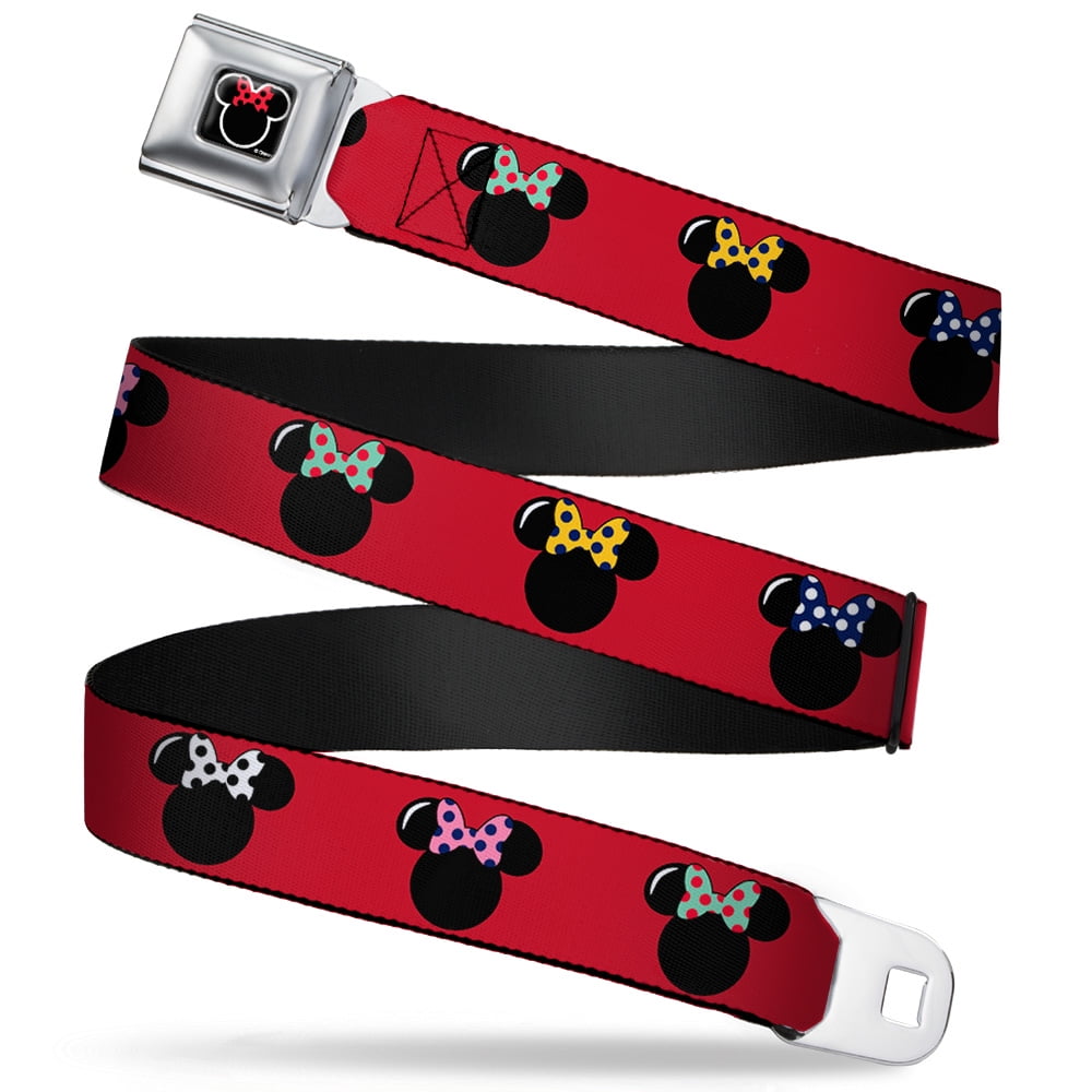 Minnie Mouse Outline Fcg Black White Red Polka Dot 1.0" Chrome Minnie ...