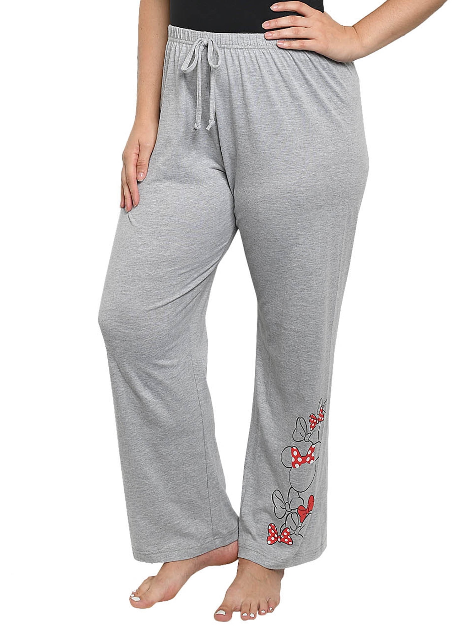 Minnie Mouse Pajama Pants Disney Womens Plus Size Lounge Wear Gray(Size ...