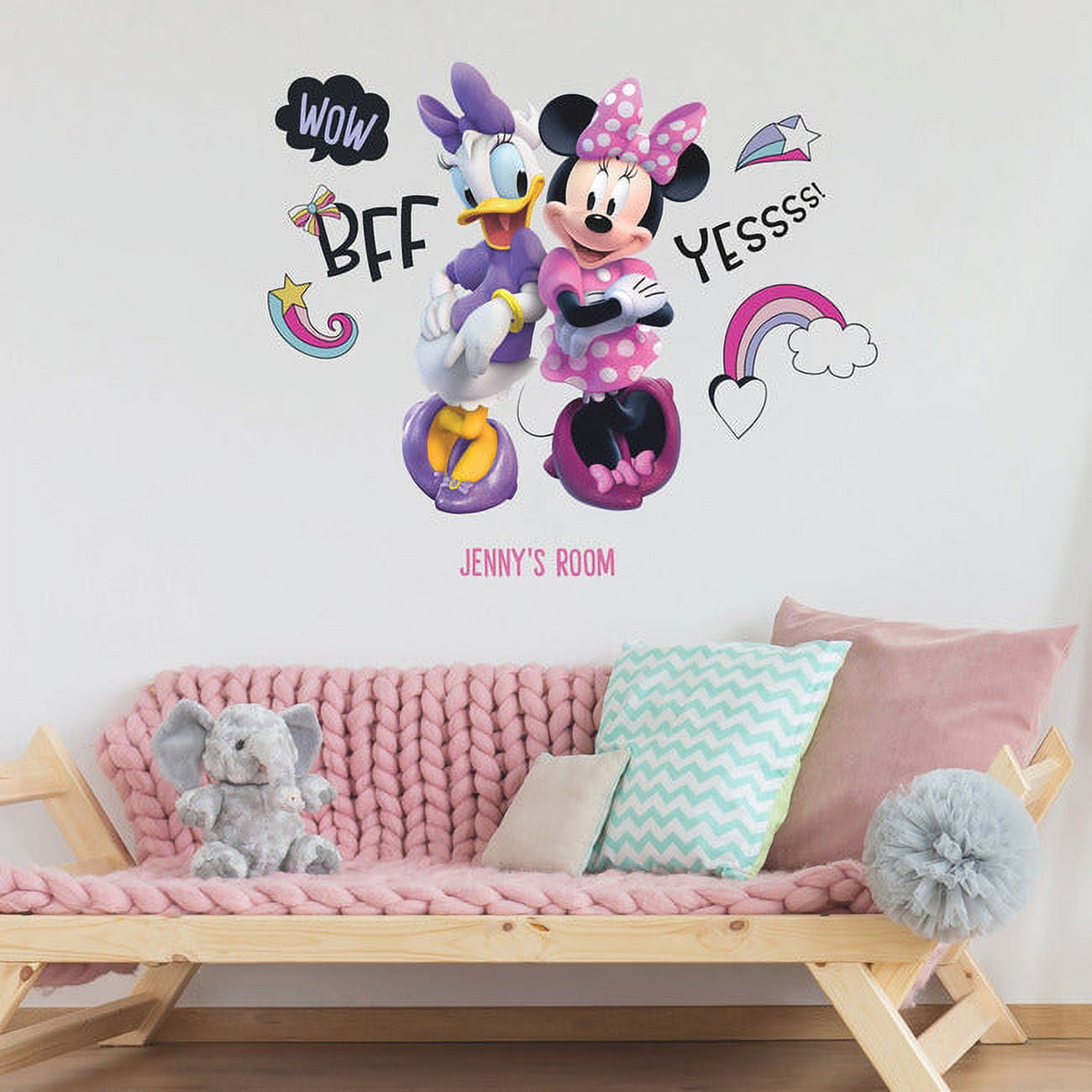 RoomMates, Minnie Mouse Peel And Stick Wall Decals with Alphabet ...