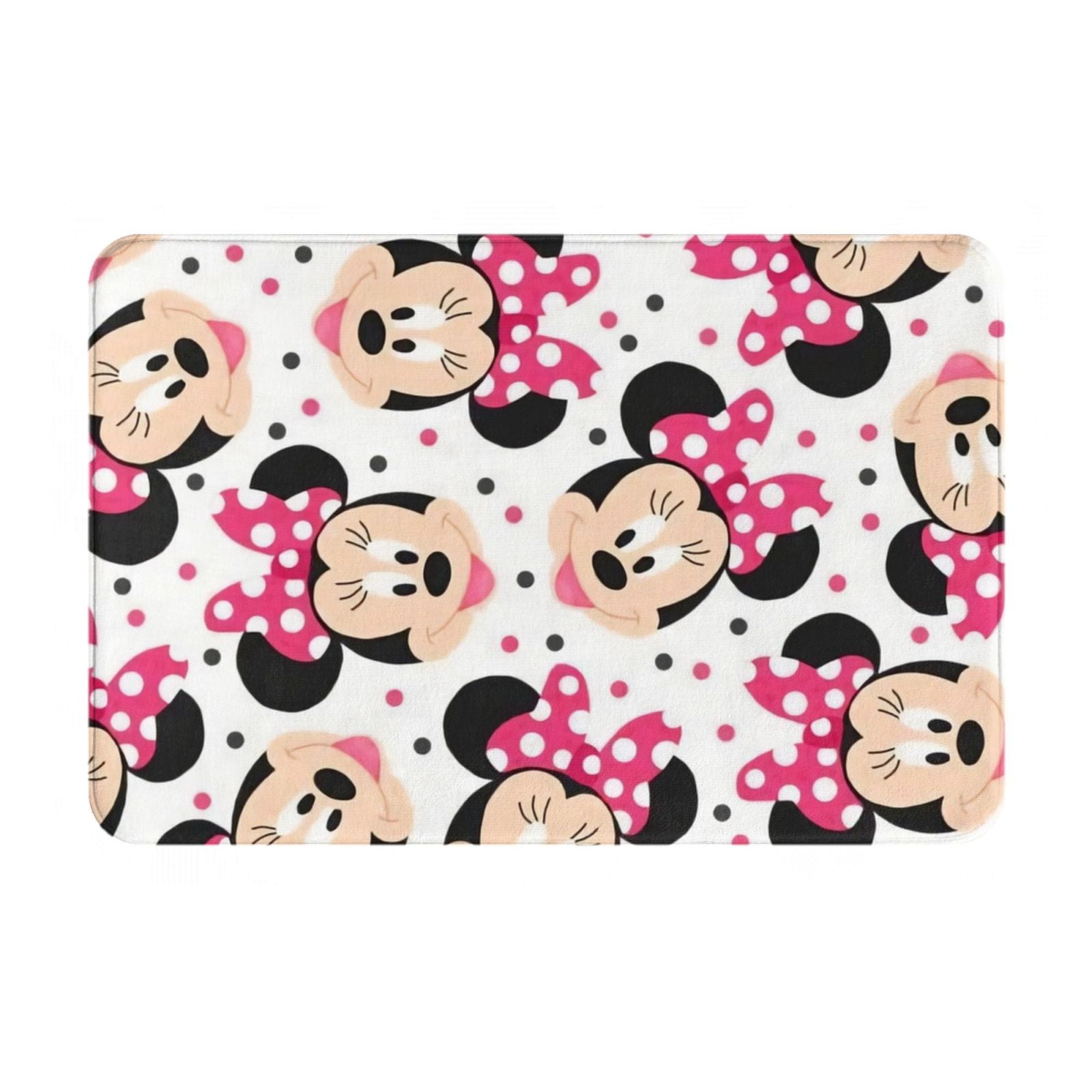 Minnie Mouse Pink Polka Dots Bathroom Rug Mat,Extra Soft Absorbent ...