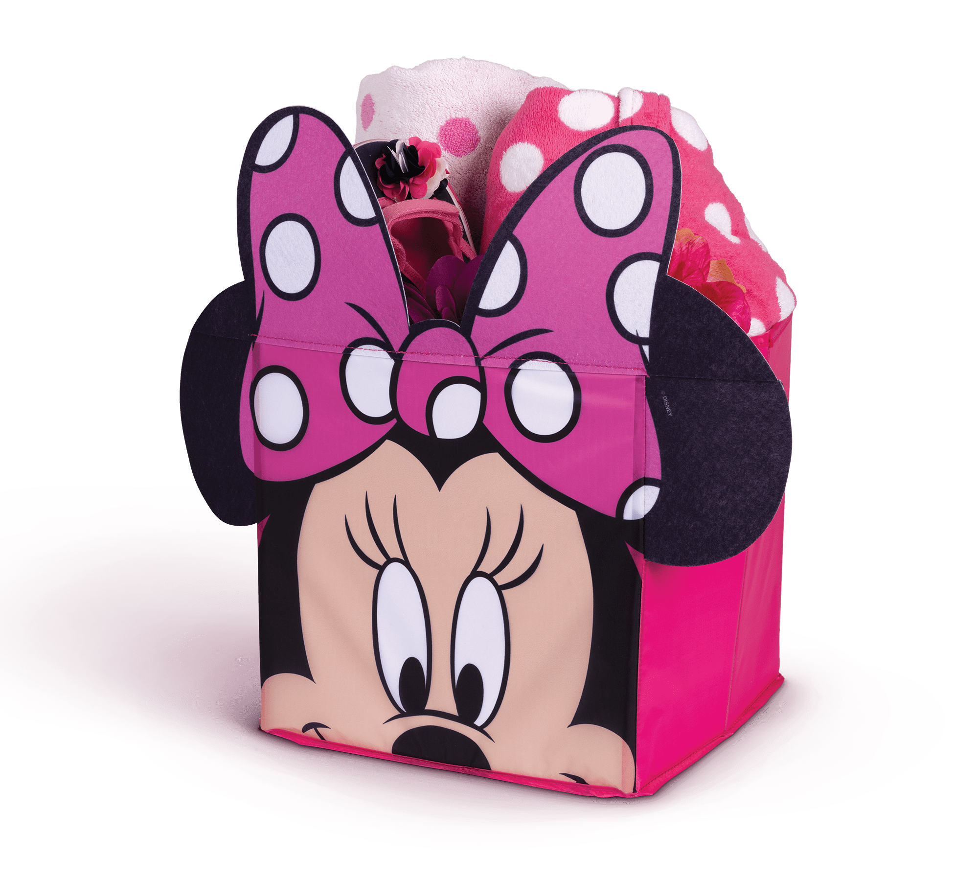 Disney Minnie Mouse Kids Toy Box, Collapsible Organizer with 3 ...