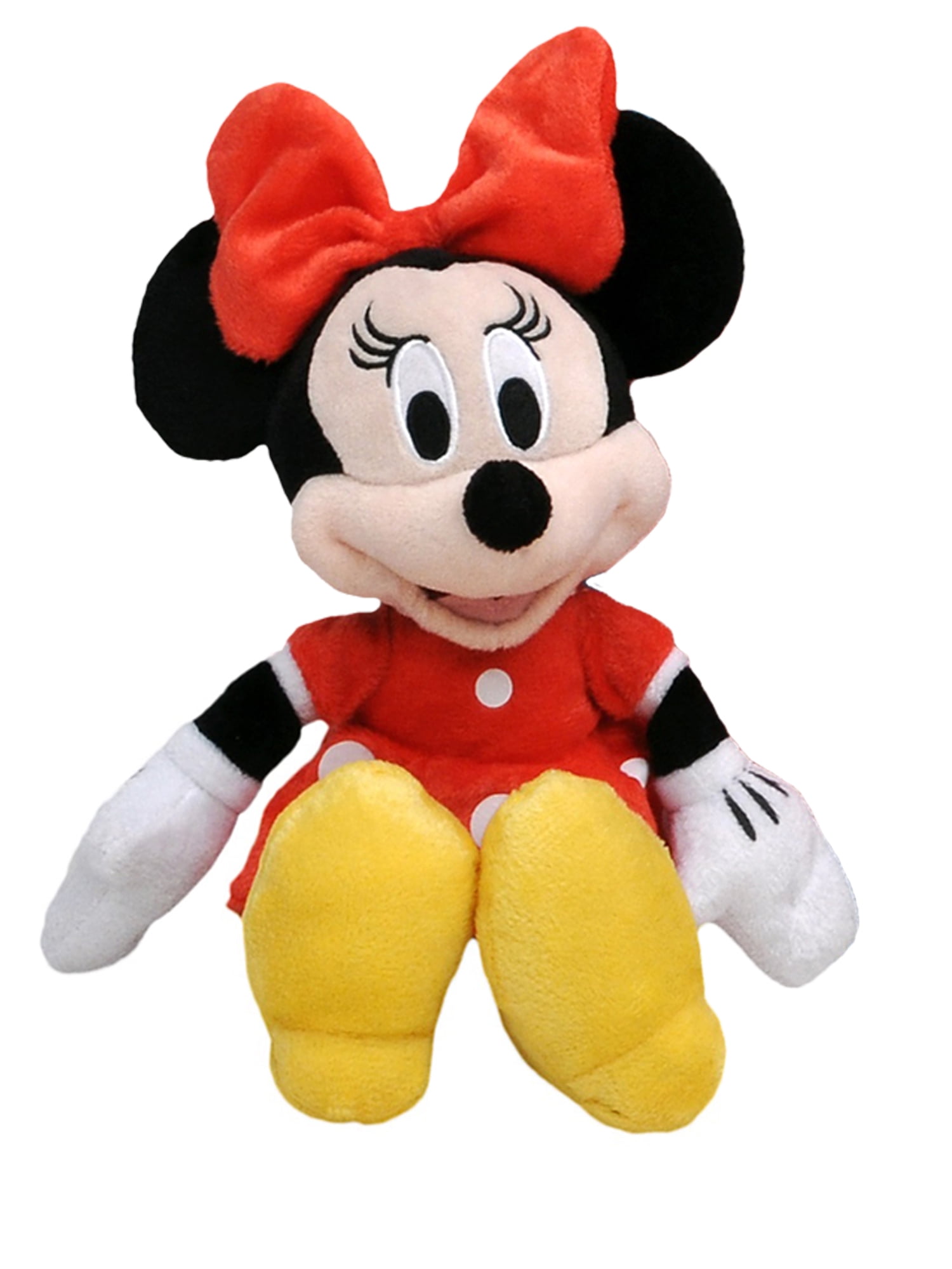 Minnie Mouse Plush Doll 11" Beanbag Red Dress Disney Girls Stuffed Toy ...