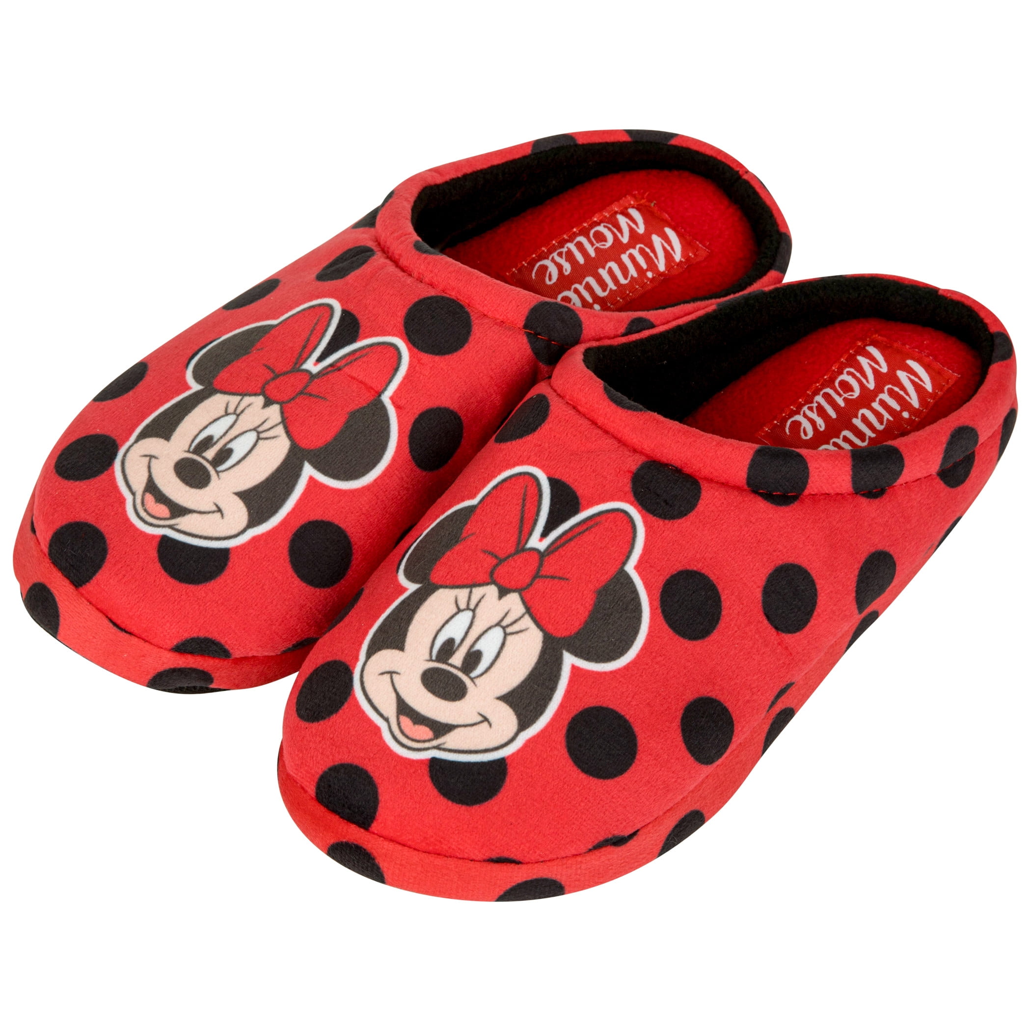 Disney's Minnie Mouse Polka Dots Women's Clog Slippers, Red - Large ...