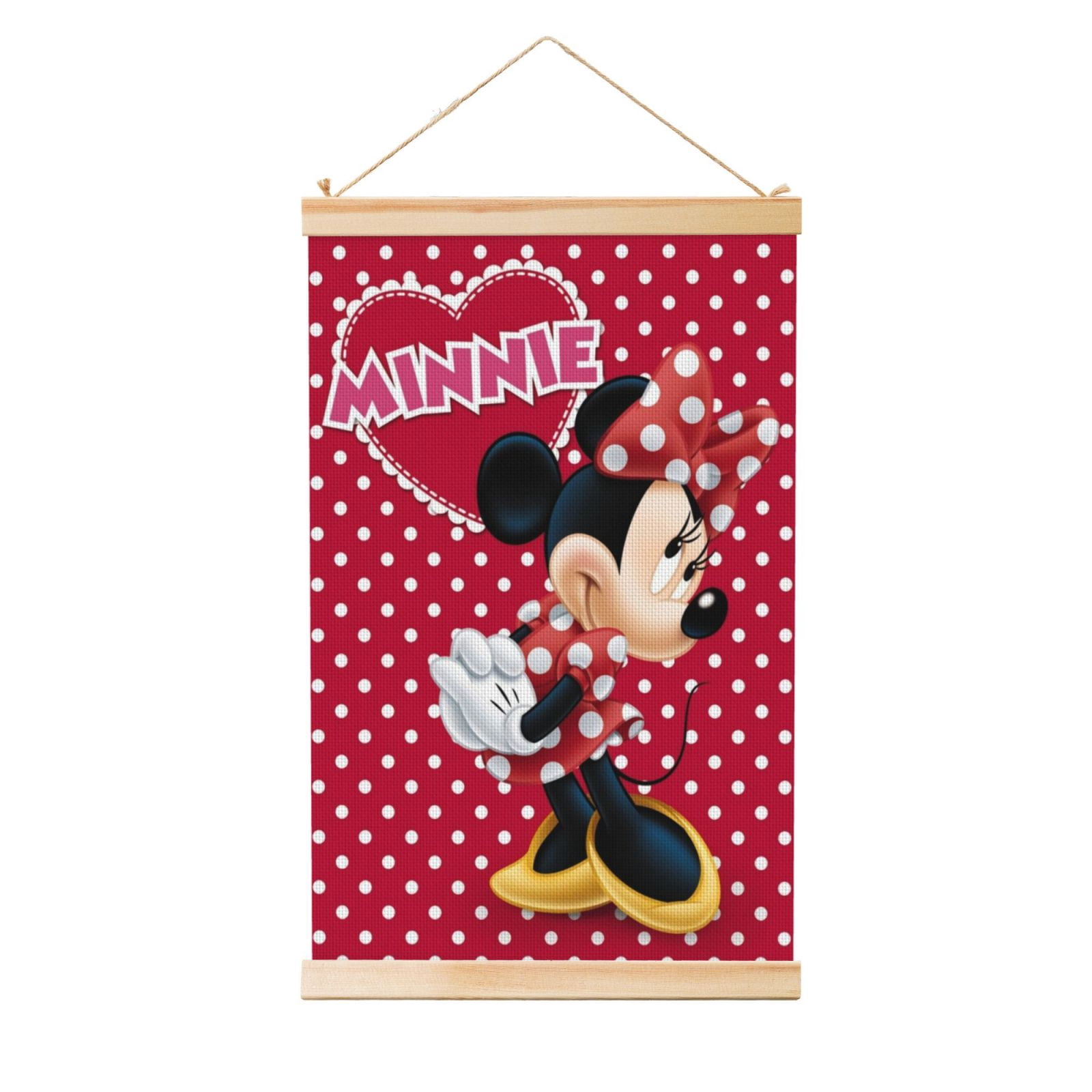 Minnie Mouse Poster Aesthetic Canvas Wooden Shaft Wall Art Hanging ...